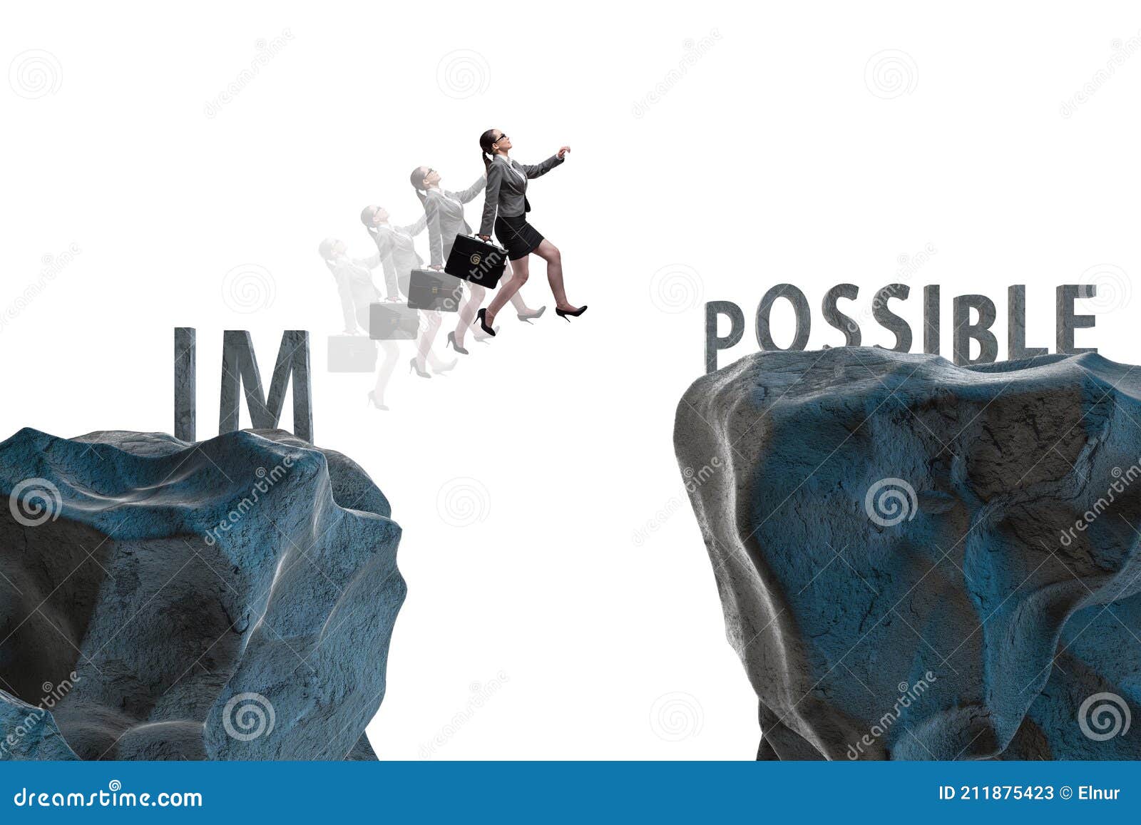 The Concept of Impossible Becoming Possible Stock Image - Image of ...