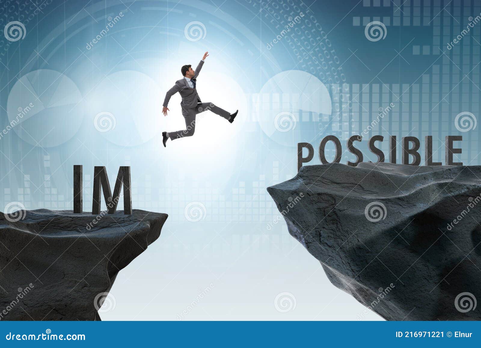 The Concept of Impossible Becoming Possible Stock Illustration ...