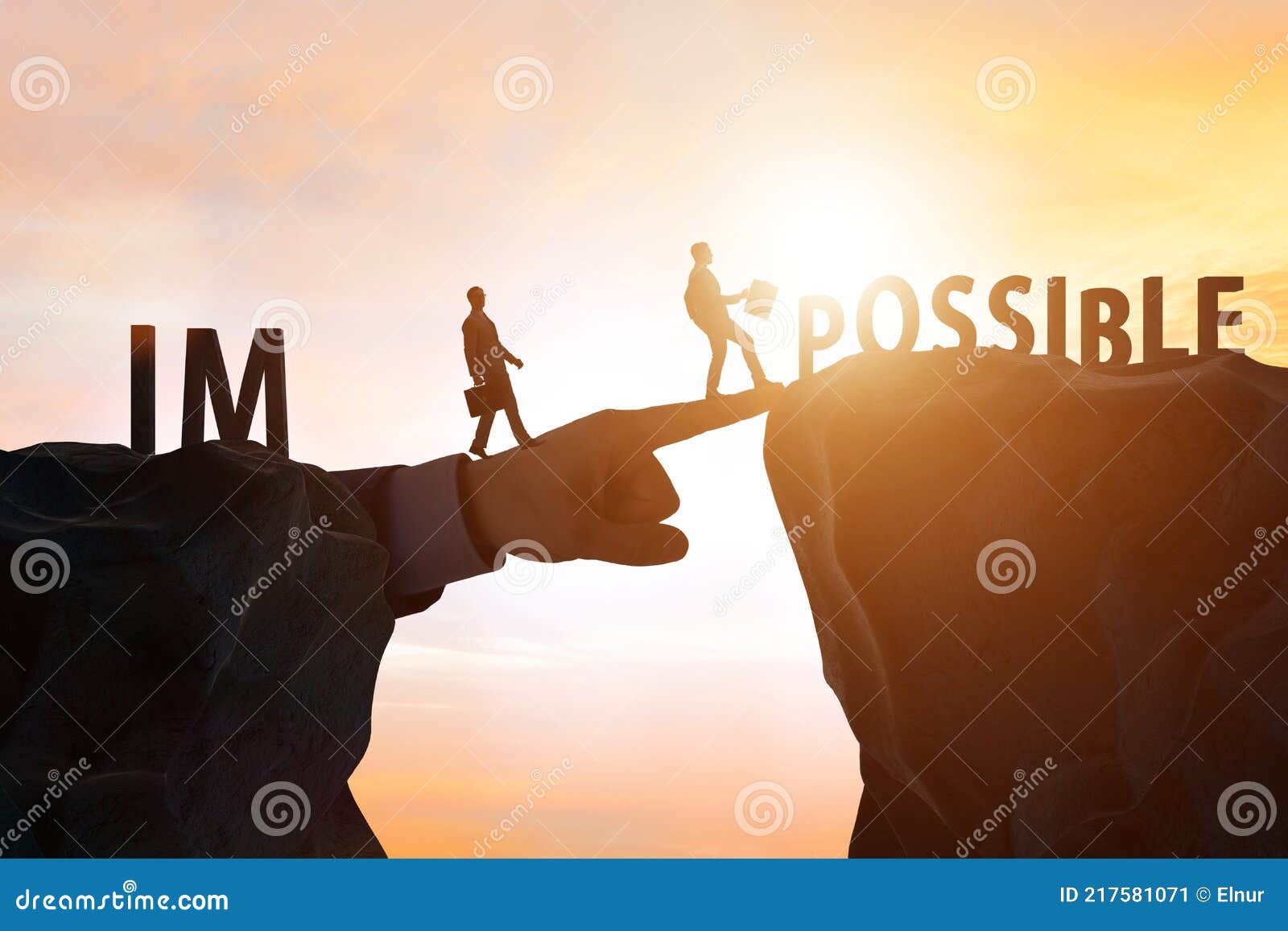 The Concept of Impossible Becoming Possible Stock Image - Image of ...