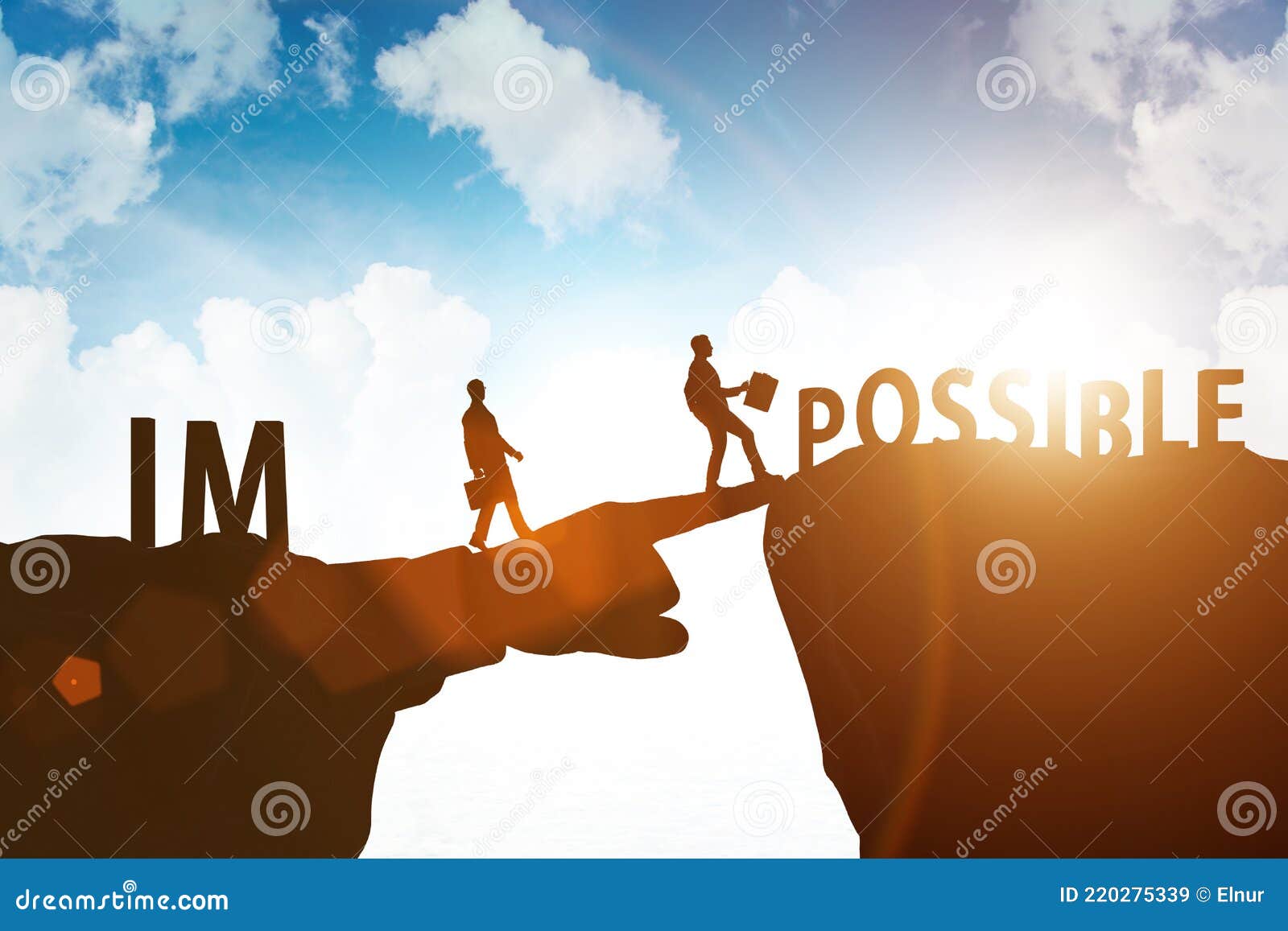The Concept of Impossible Becoming Possible Stock Image - Image of goal ...