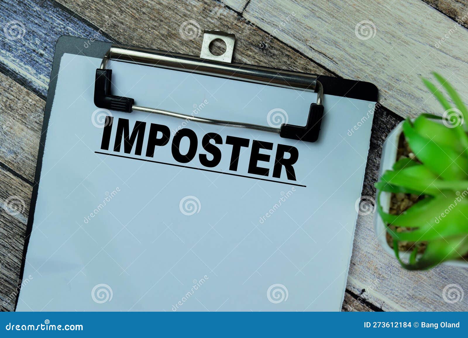 Imposter Text On Sticky Notes Isolated On Office Desk Royalty-Free ...