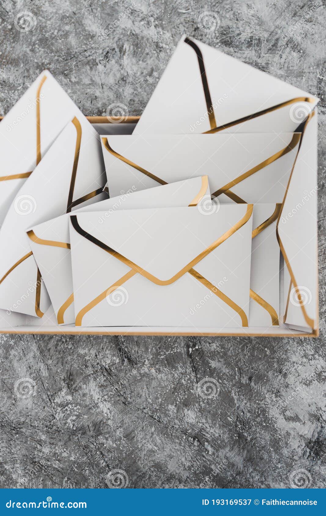 Concept of Inbox Organisation, Group of Envelopes Inside Box Metaphor ...