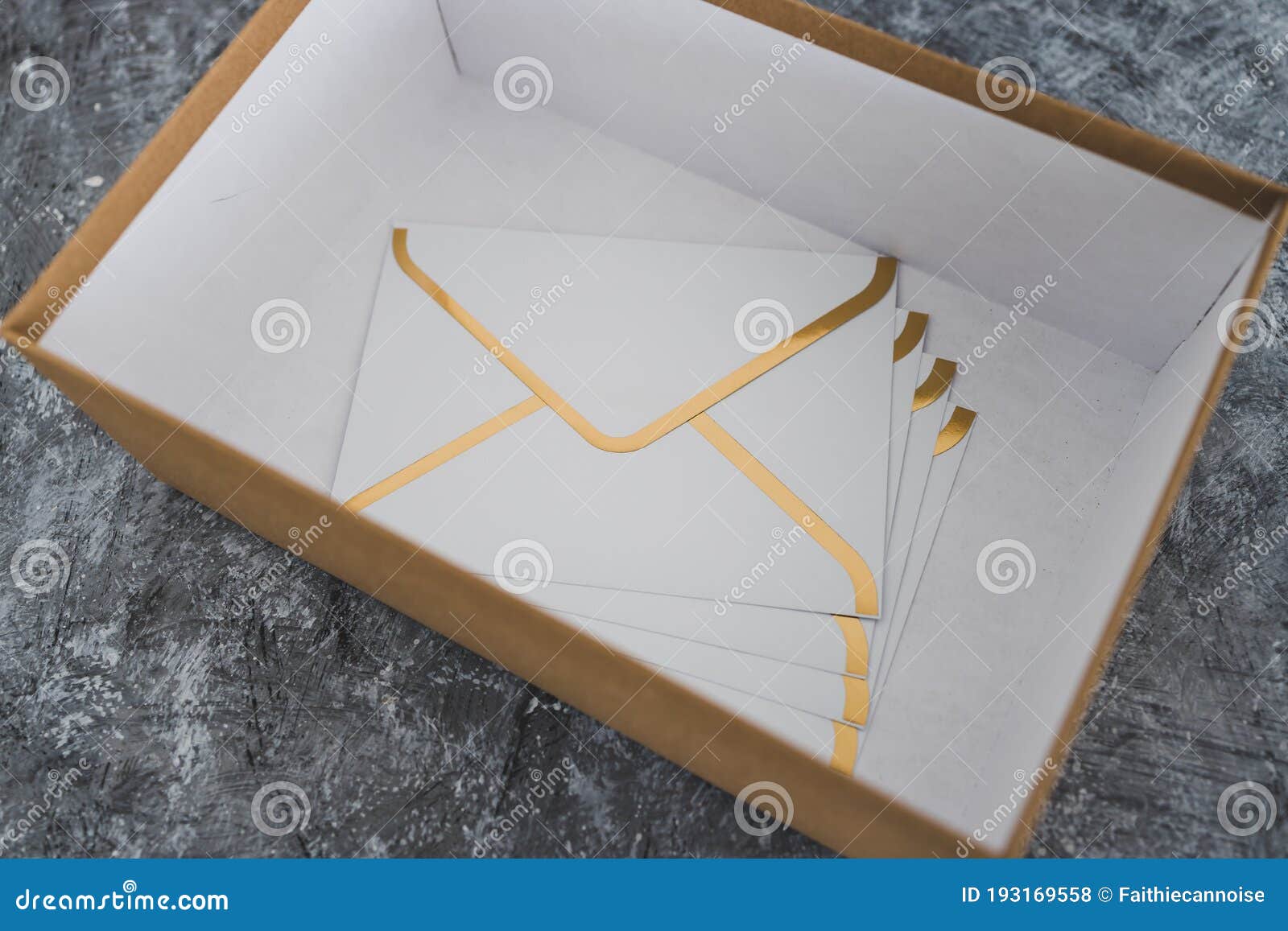 Concept of Inbox Organisation, Group of Envelopes Inside Box Metaphor ...