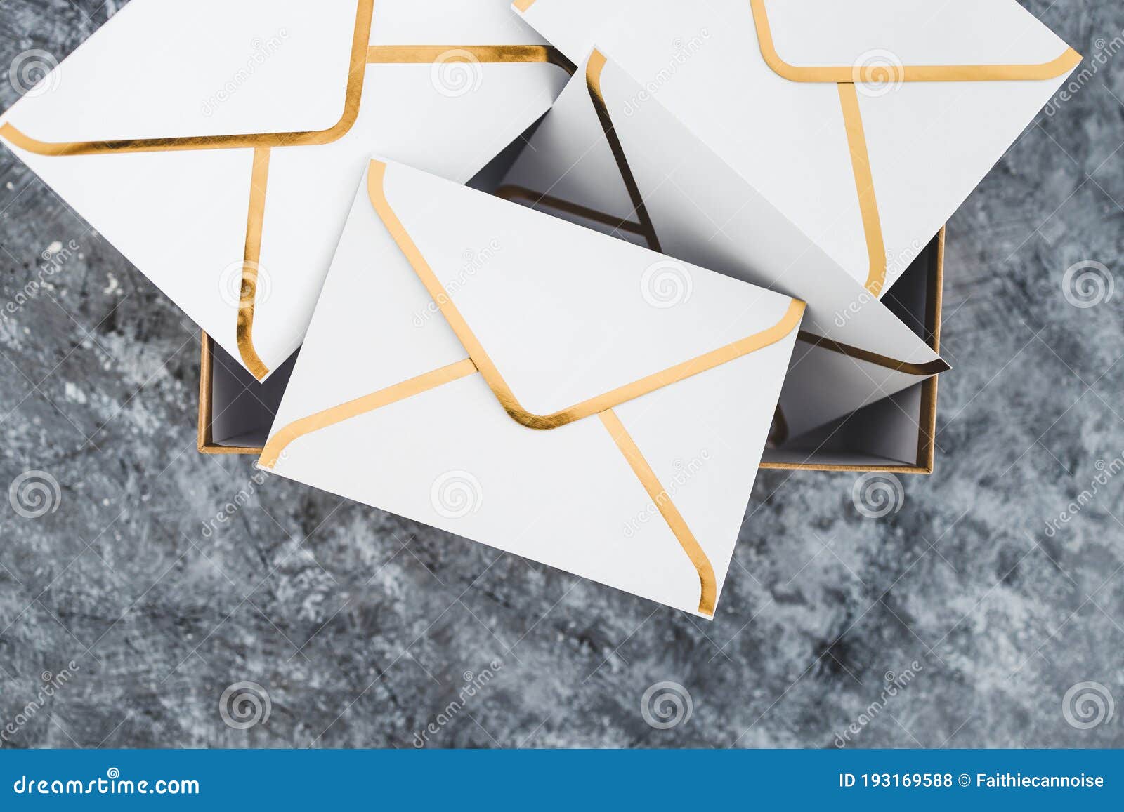 Concept of Inbox Organisation, Group of Envelopes Inside Box Metaphor ...