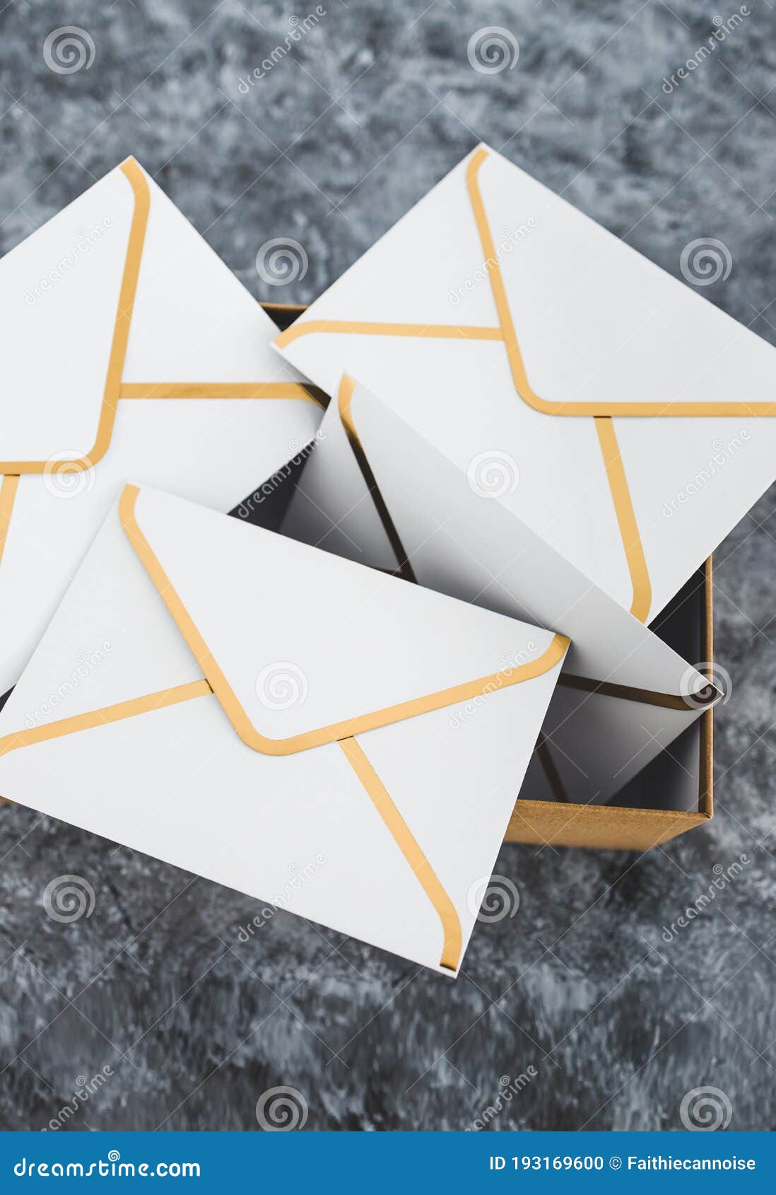 Concept of Inbox Organisation, Group of Envelopes Inside Box Metaphor ...