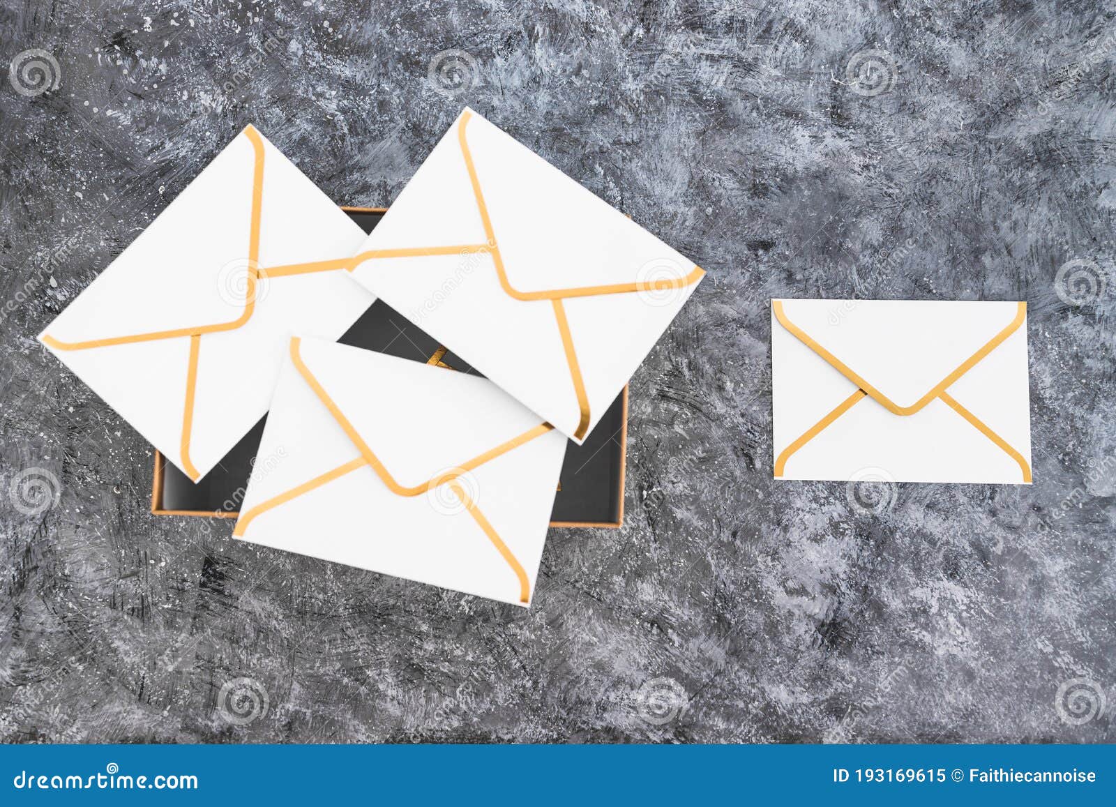 Concept of Inbox Organisation, Group of Envelopes Inside Box Metaphor ...