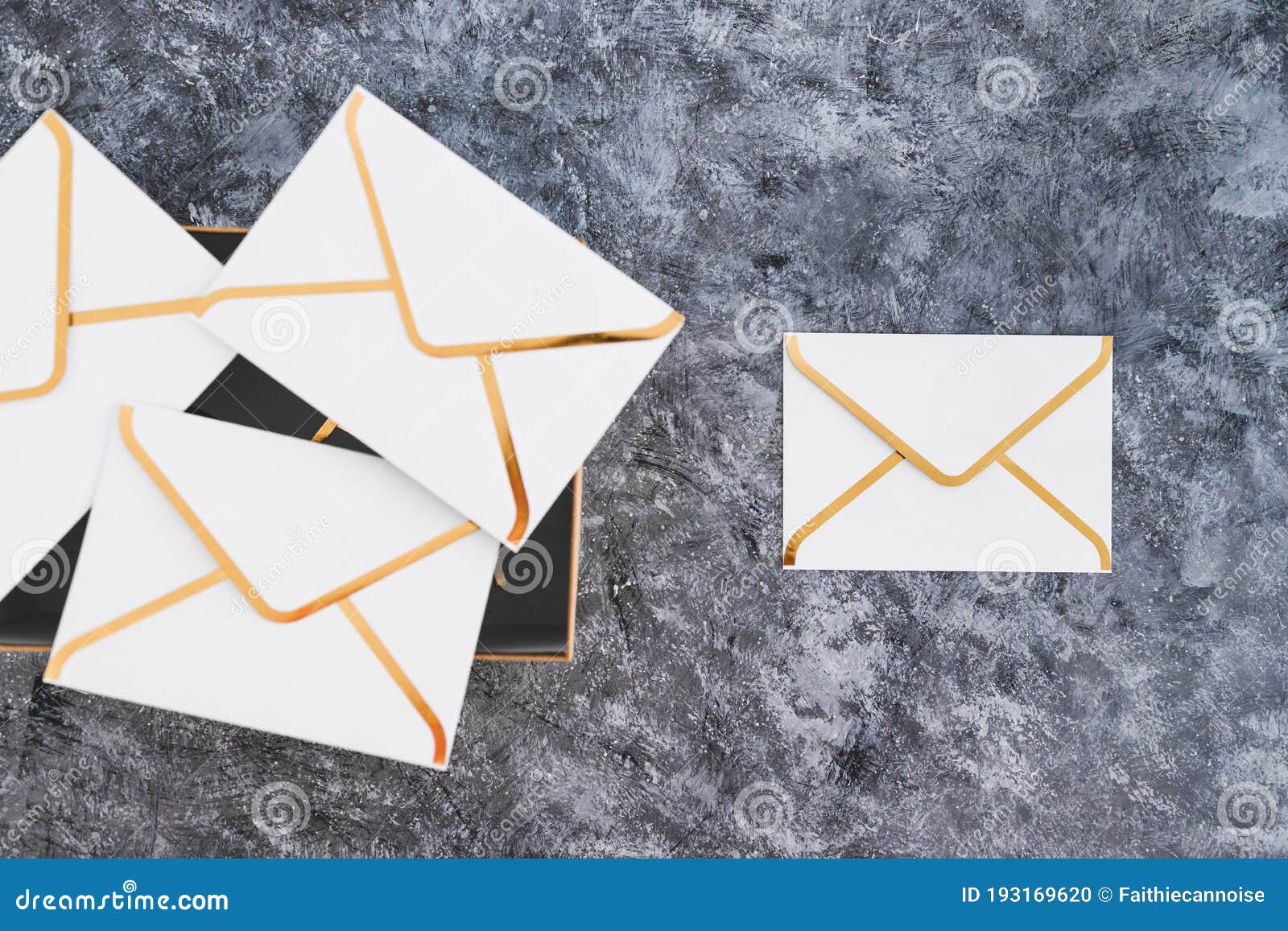 Concept of Inbox Organisation, Group of Envelopes Inside Box Metaphor ...