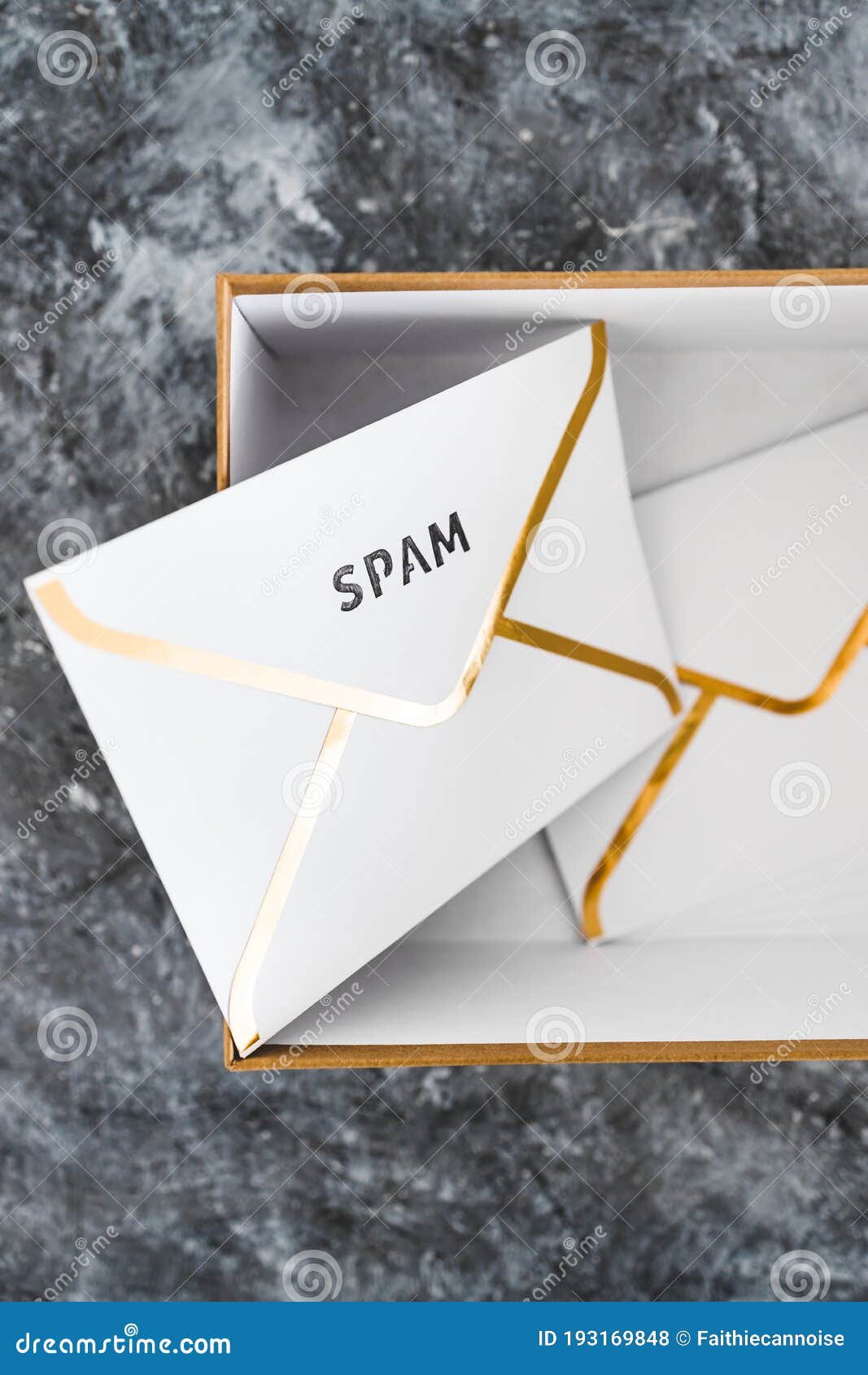 Concept of Inbox Organisation, Group of Envelopes Inside Box Metaphor ...