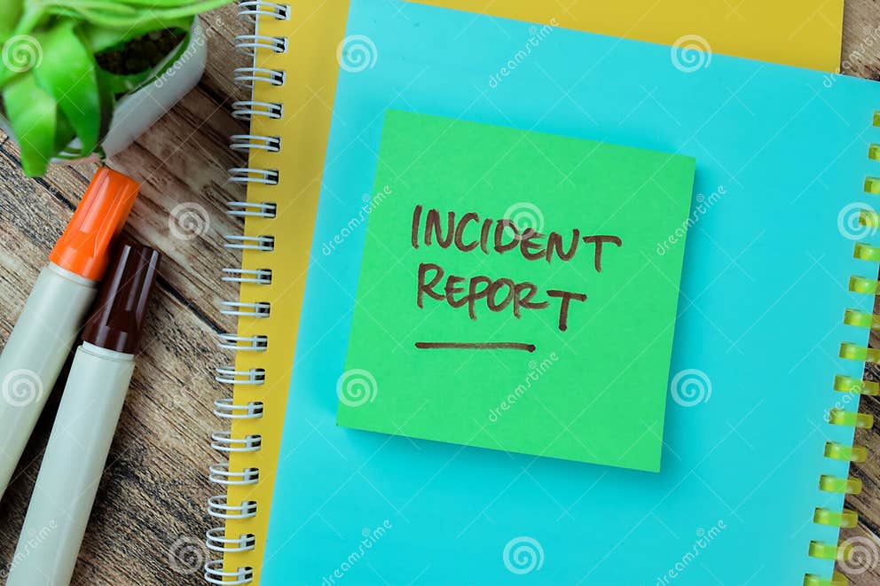 Concept of Incident Report Write on Sticky Notes Isolated on Wooden ... Concept of Incident Report Write on Sticky Notes Isolated on Wooden ...