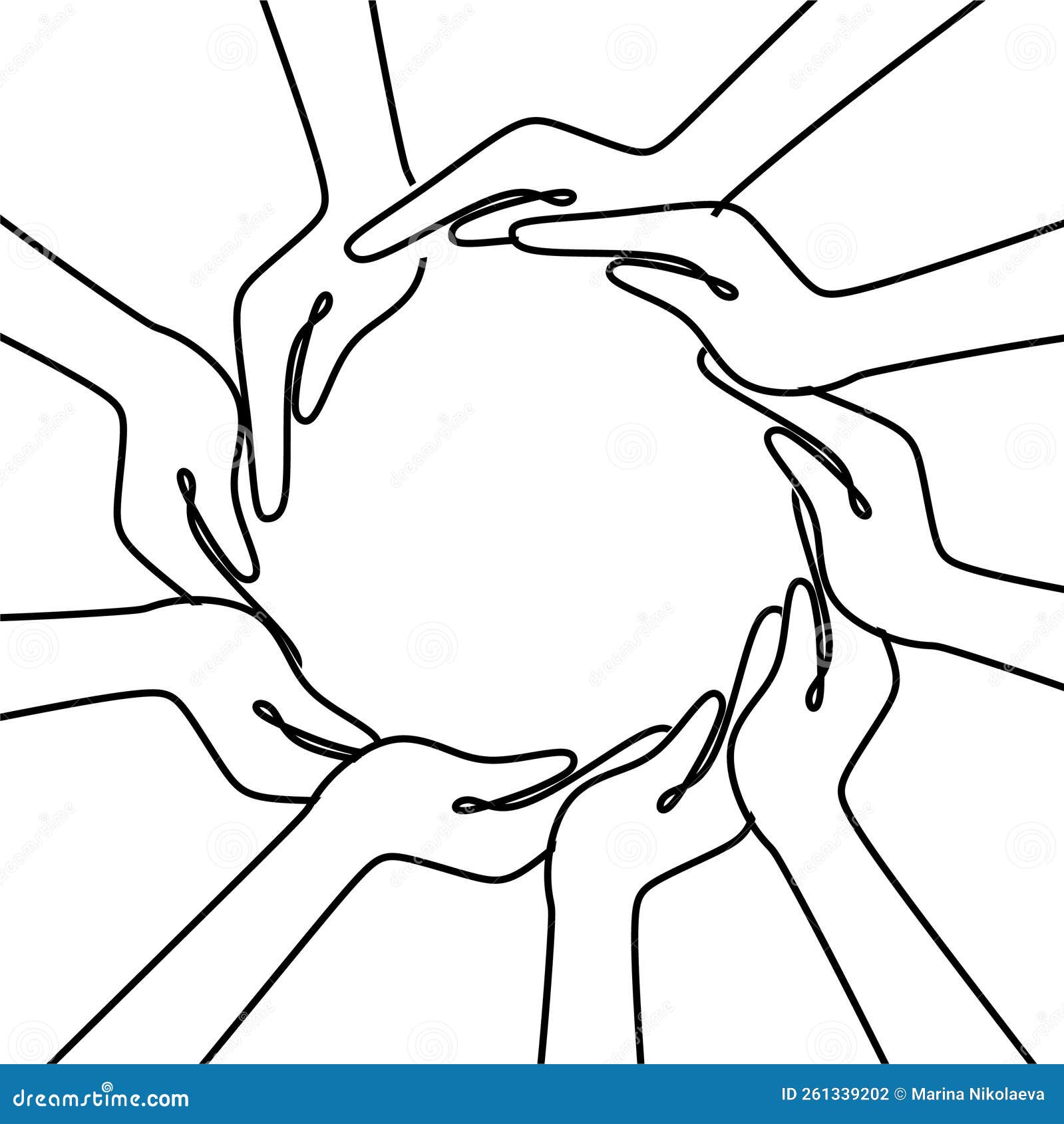 The Concept of Inclusion, Equality and Diversity. Hands Form a Circle ...