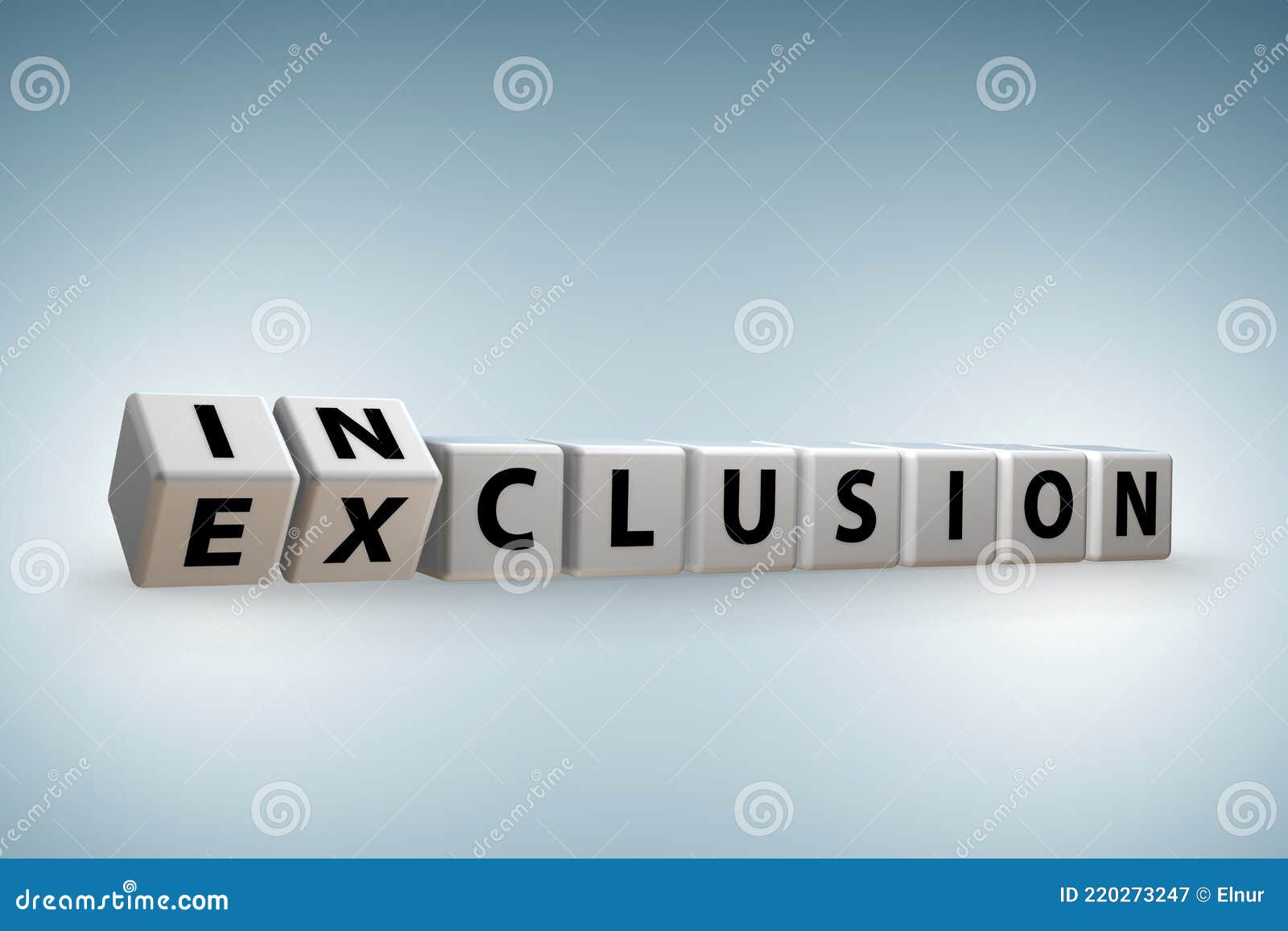 Concept of Inclusion and Exclusion - 3d Rendering Stock Illustration ...