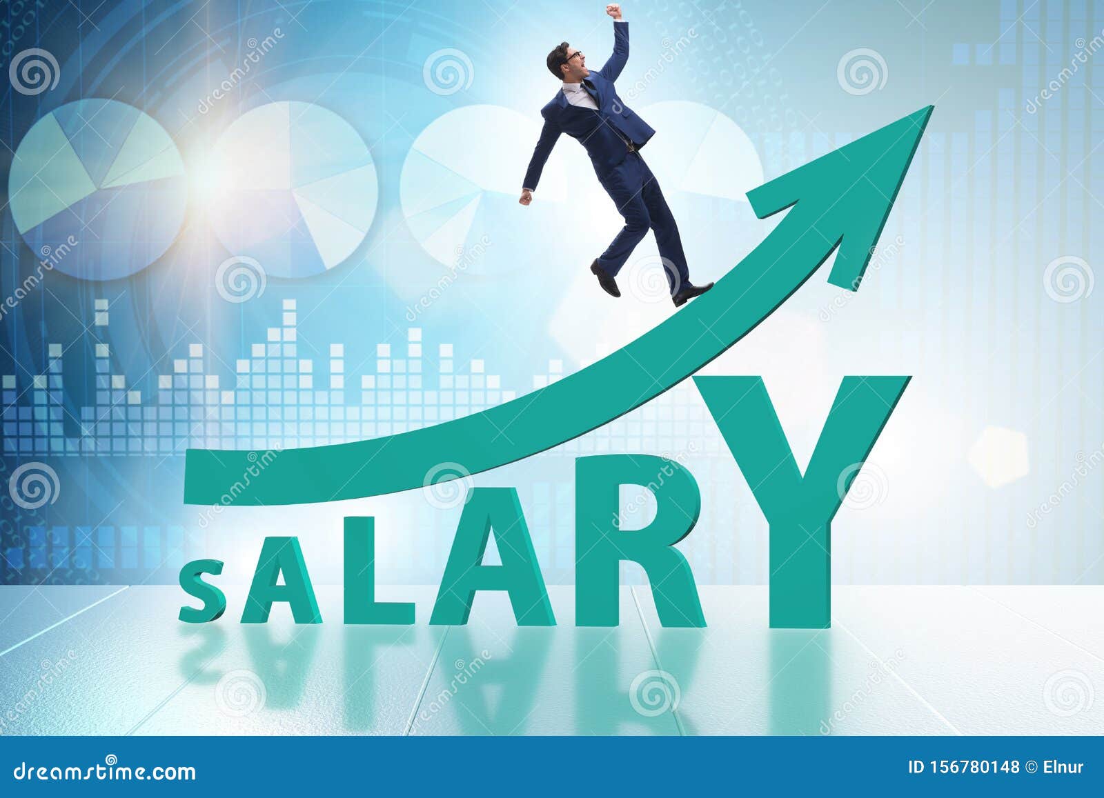 Concept of Increasing Salary with Businessman Stock Photo - Image of ...