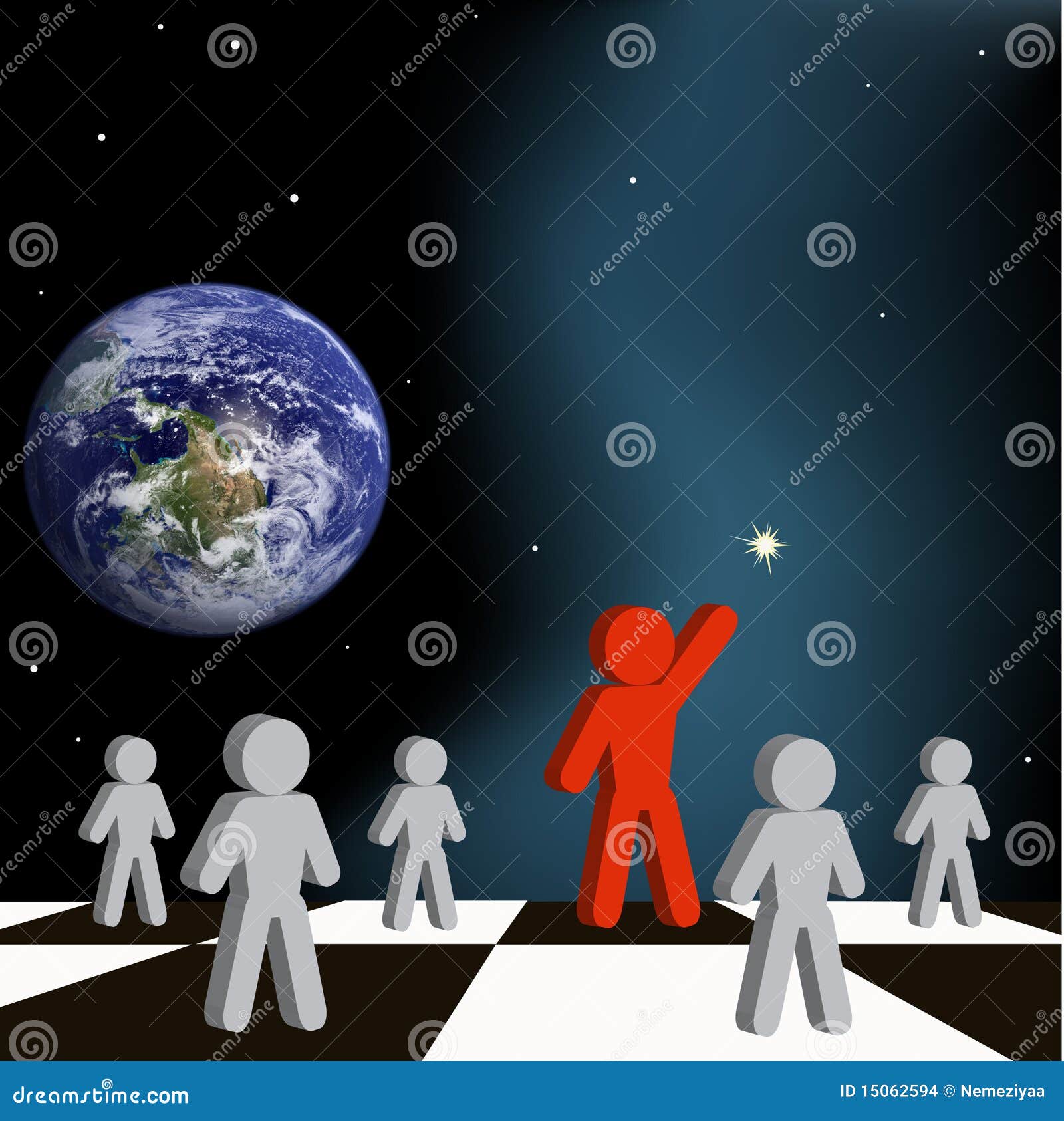 Concept of individuality. stock illustration. Illustration of peace ...
