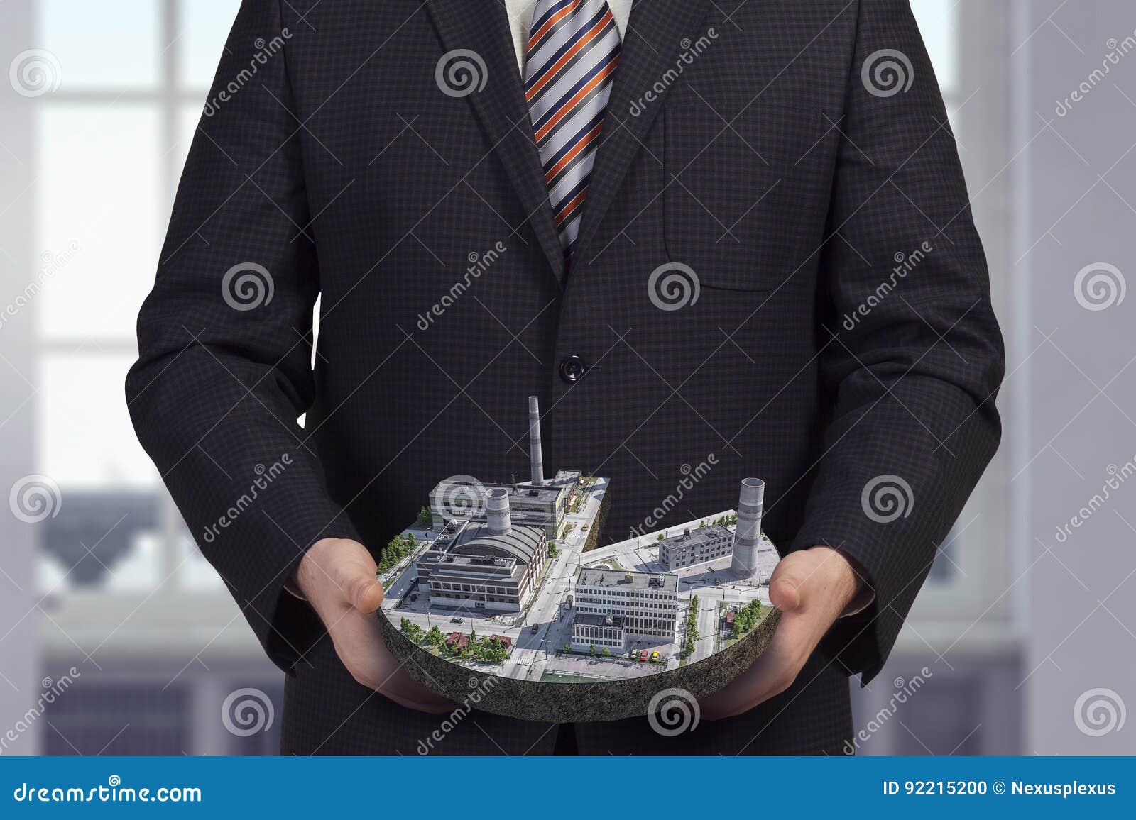 Concept of Industrial Construction Stock Photo - Image of palm, partner ...