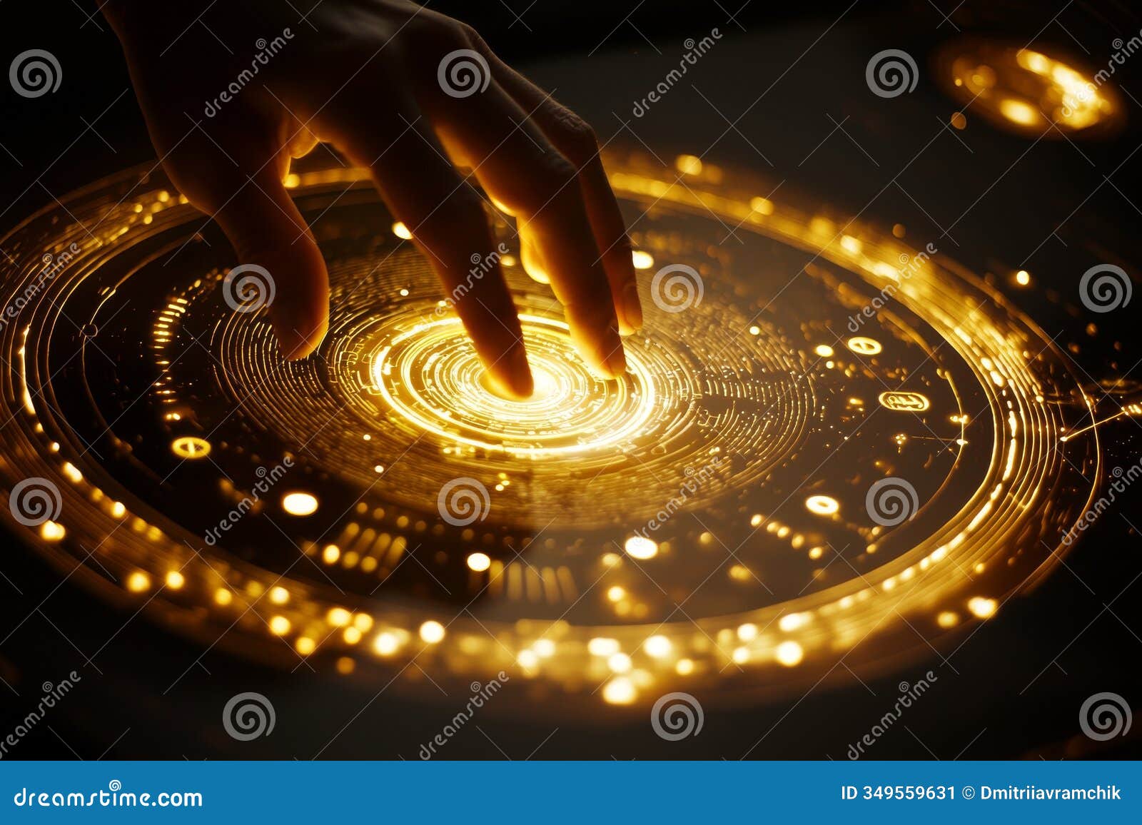 The Concept of Industry 4.0 is Illustrated with a Graphic Interface ...