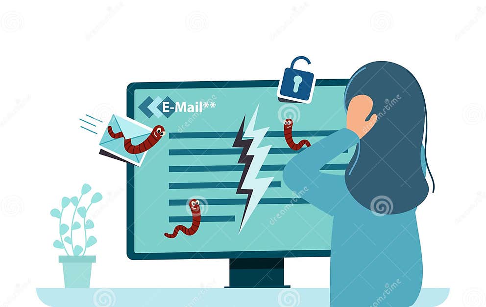 The Concept of an Infected Letter, Computer Trojan Virus in E-mail ...