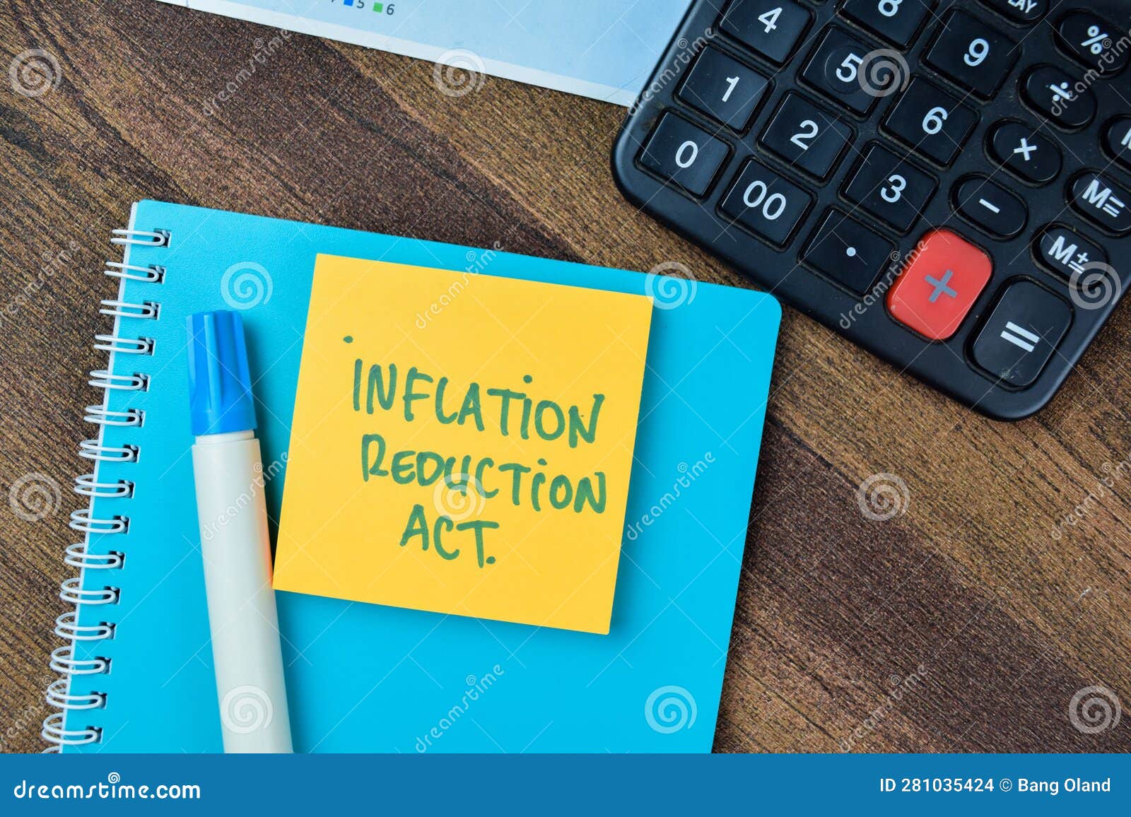 Concept of Inflation Reduction Act Write on Sticky Notes Isolated on ...