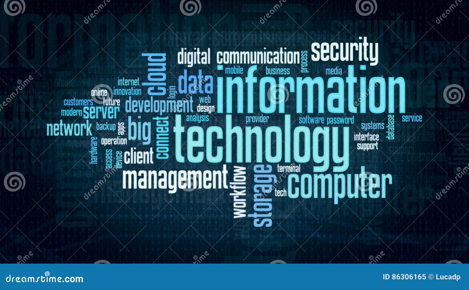Concept of Information Technology Stock Illustration - Illustration of ...