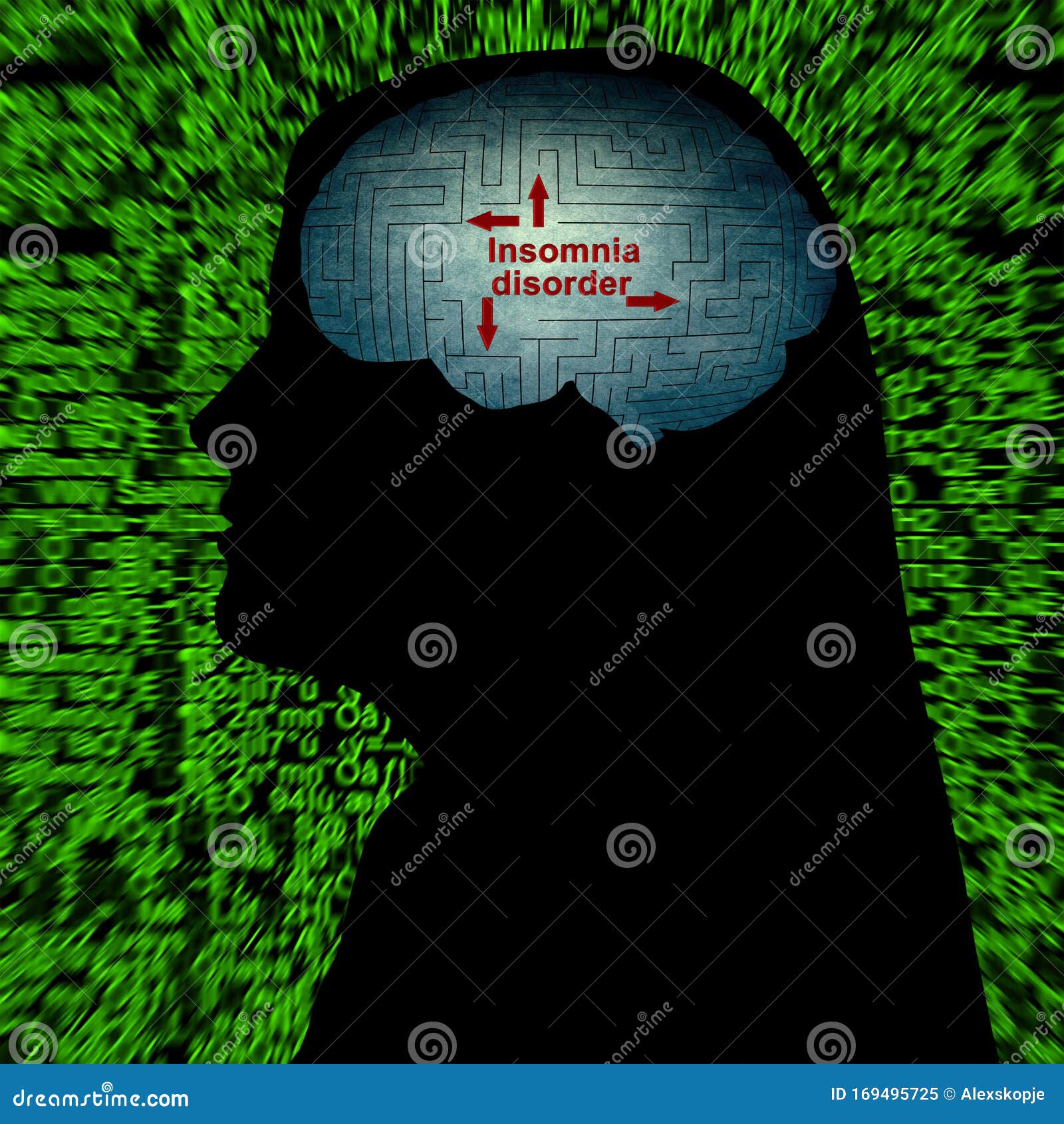 Insomnia in mind stock image. Image of mind, medical - 169495725