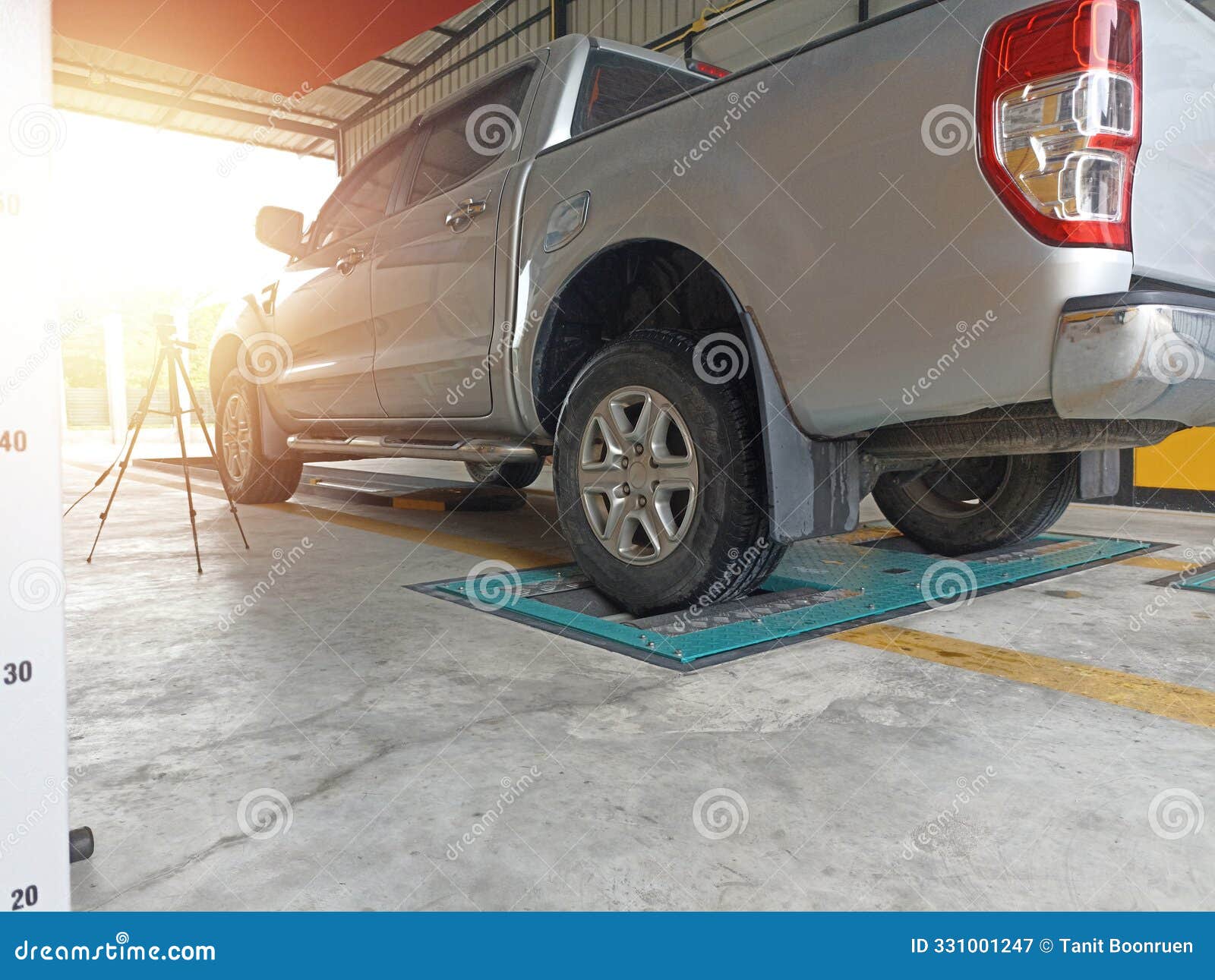 Concept of Inspection and Testing of Car Condition, Checking Rear Wheel ...