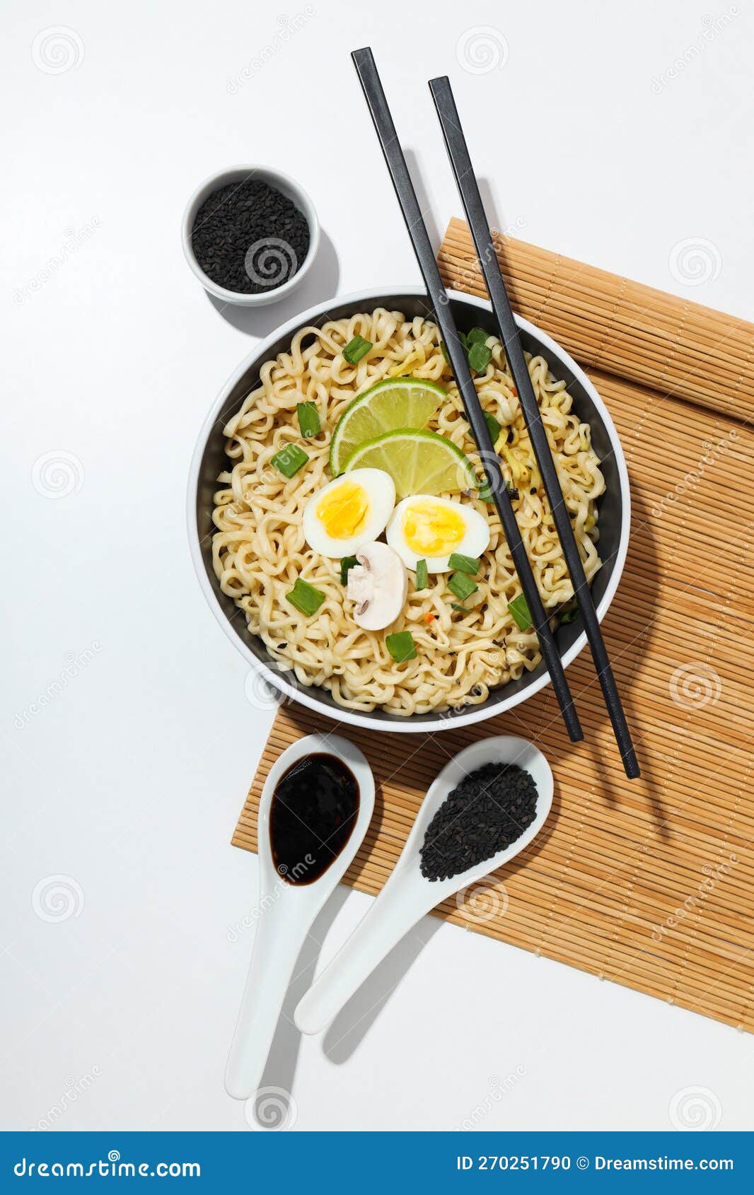 Concept of Instant Food, Instant Noodles, Top View Stock Photo - Image ...