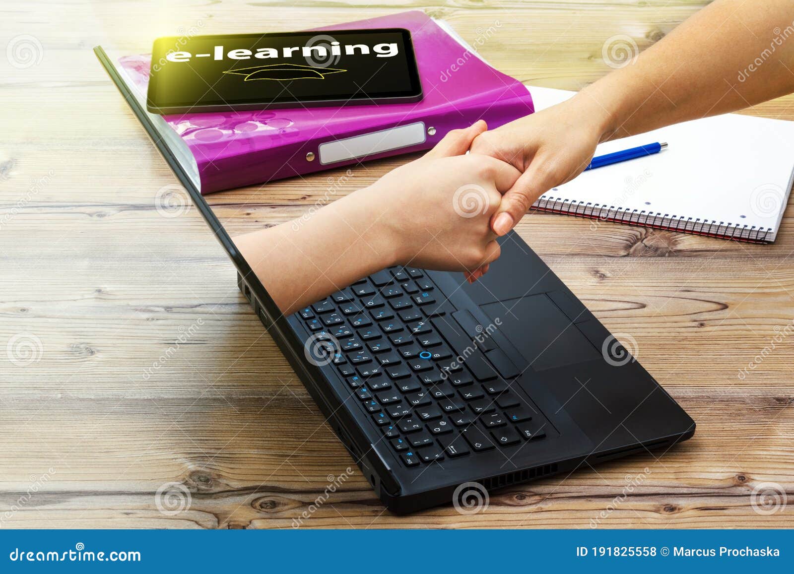 Concept for Interactive Online Learning Stock Photo - Image of laptop ...