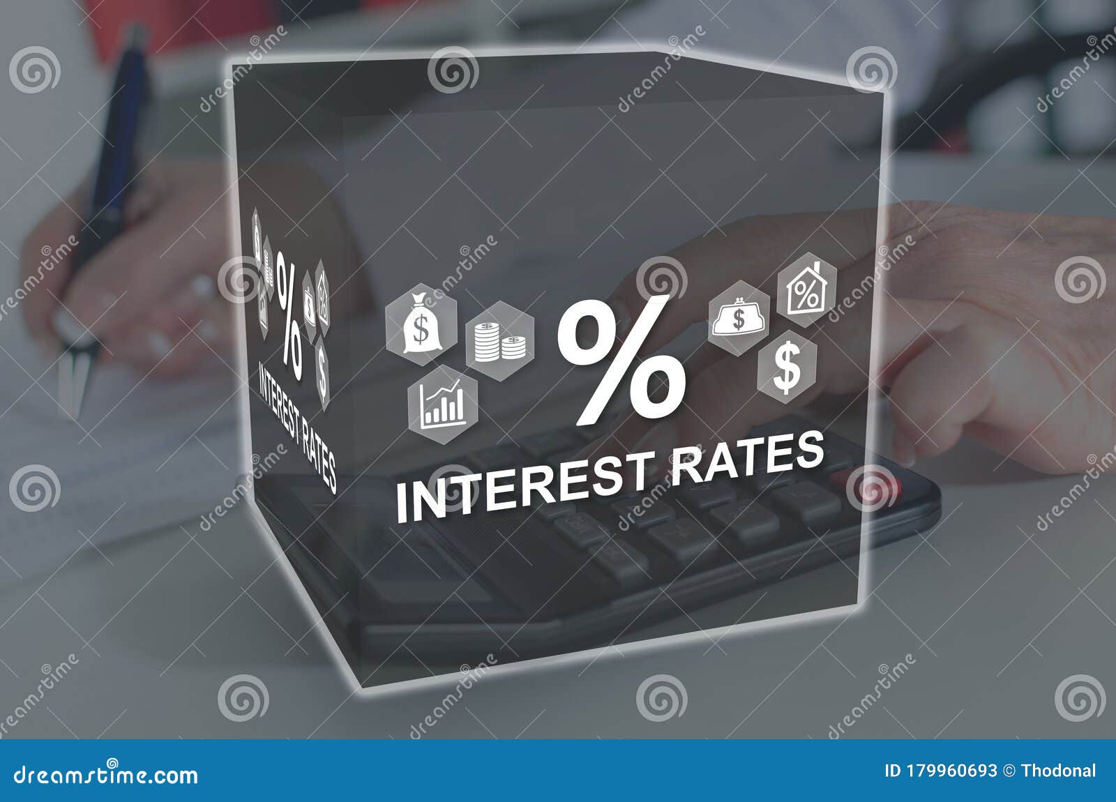 Concept of interest rates stock illustration. Illustration of debt ...