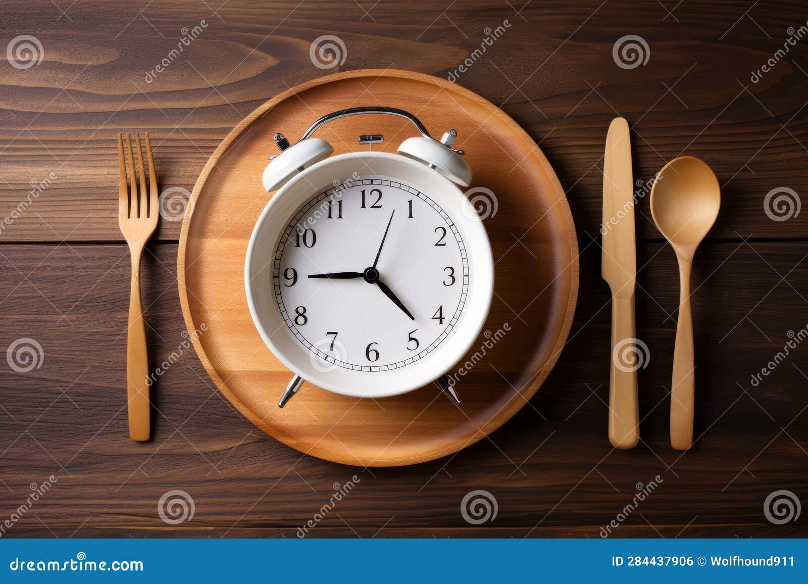 Concept of Intermittent Fasting, Showing an Empty Plate and a Clock ...
