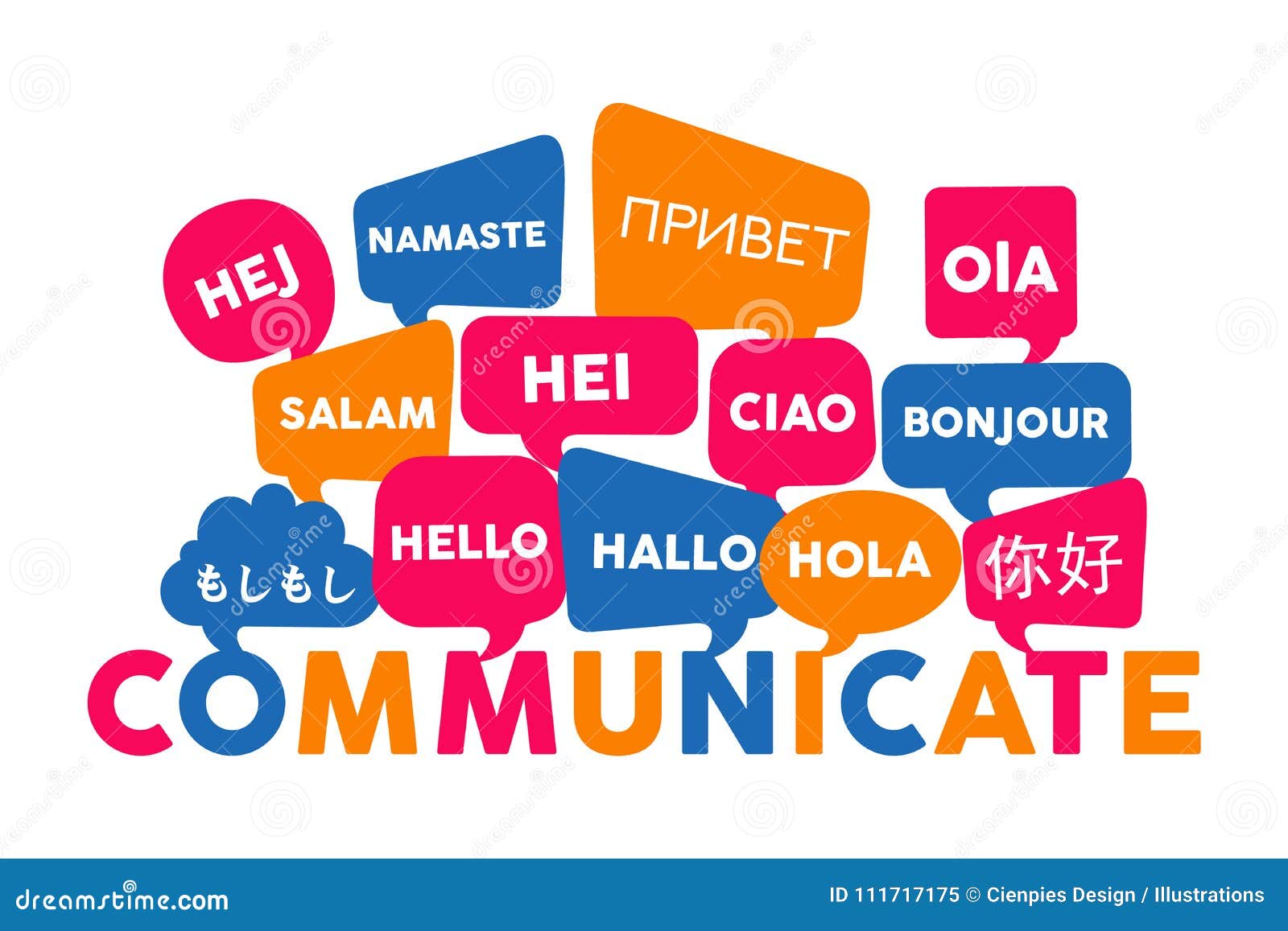 Concept International De Communication De Langue Illustration de ...