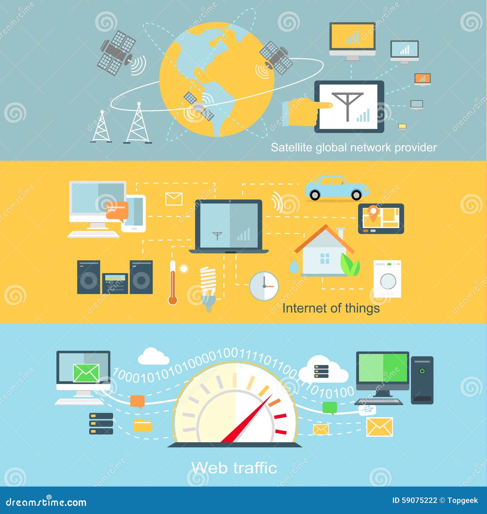 Concept of Internet Globalization Stock Vector - Illustration of global ...