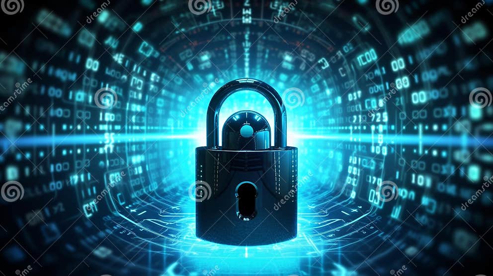 Concept of Internet Safety and Personal Data Privacy As a Shielded Lock ...