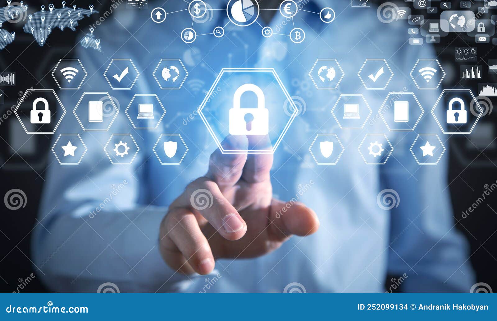 Concept Internet Security. Network. Technology Stock Photo - Image of ...