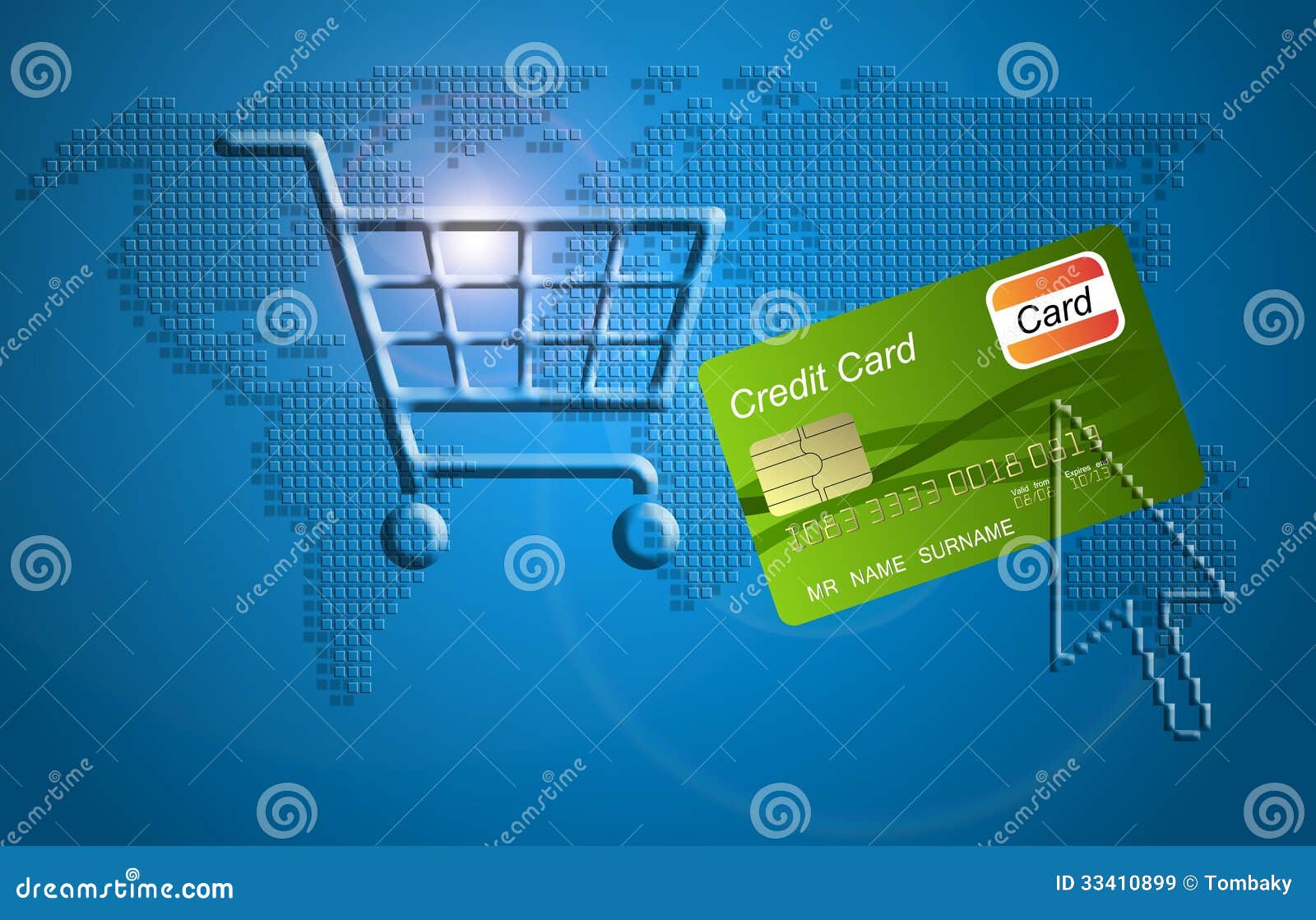Concept of Internet Shopping. Stock Illustration - Illustration of line ...