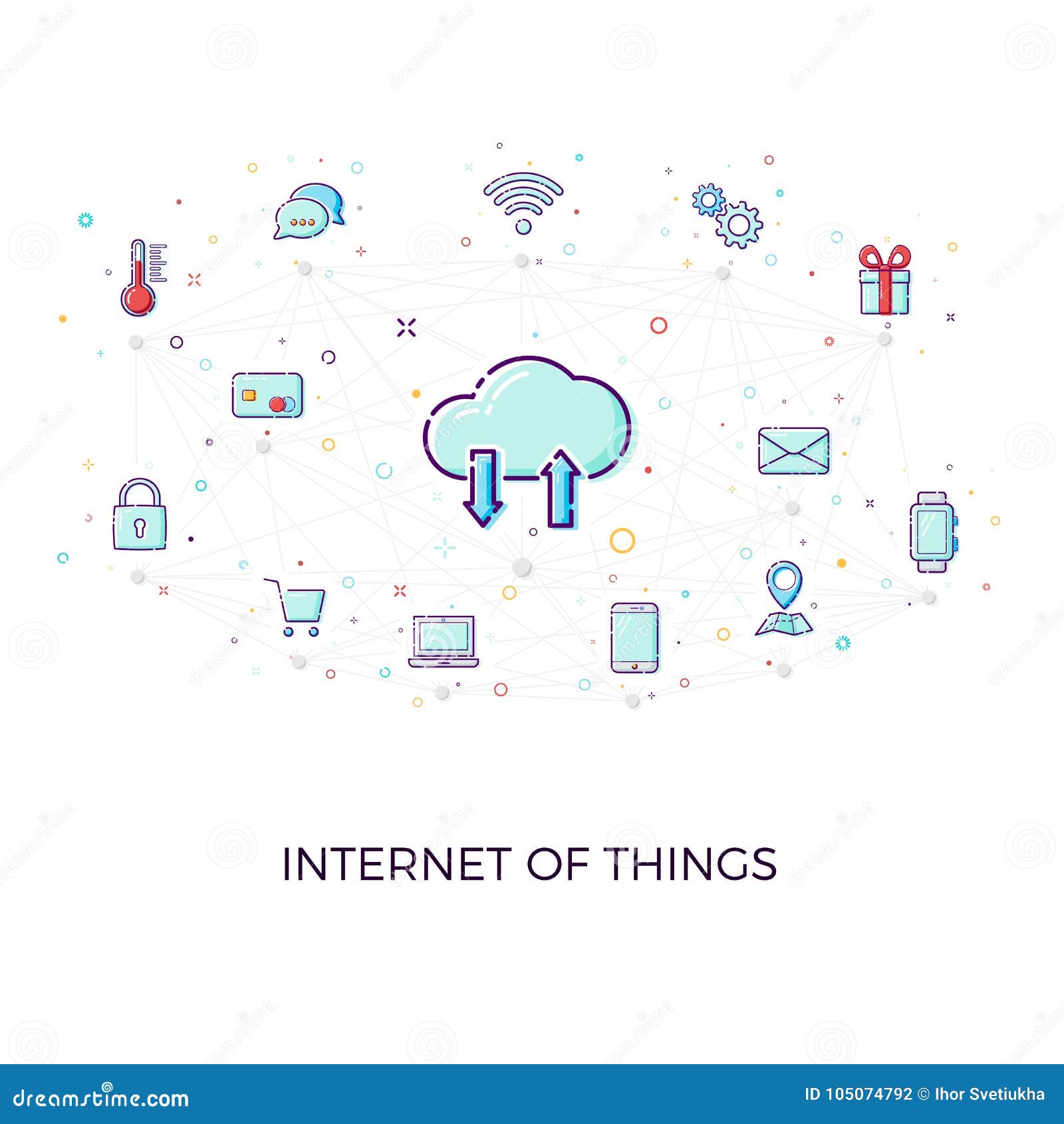 Concept Internet of Things. Cloud Network Concept for Connected Smart ...