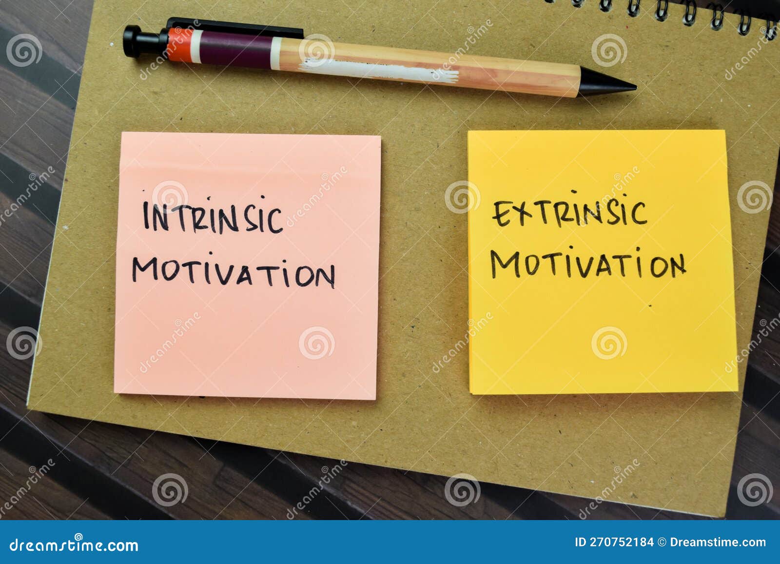 Concept of Intrinsic Motivation or Extrinsic Motivation Write on Sticky ...