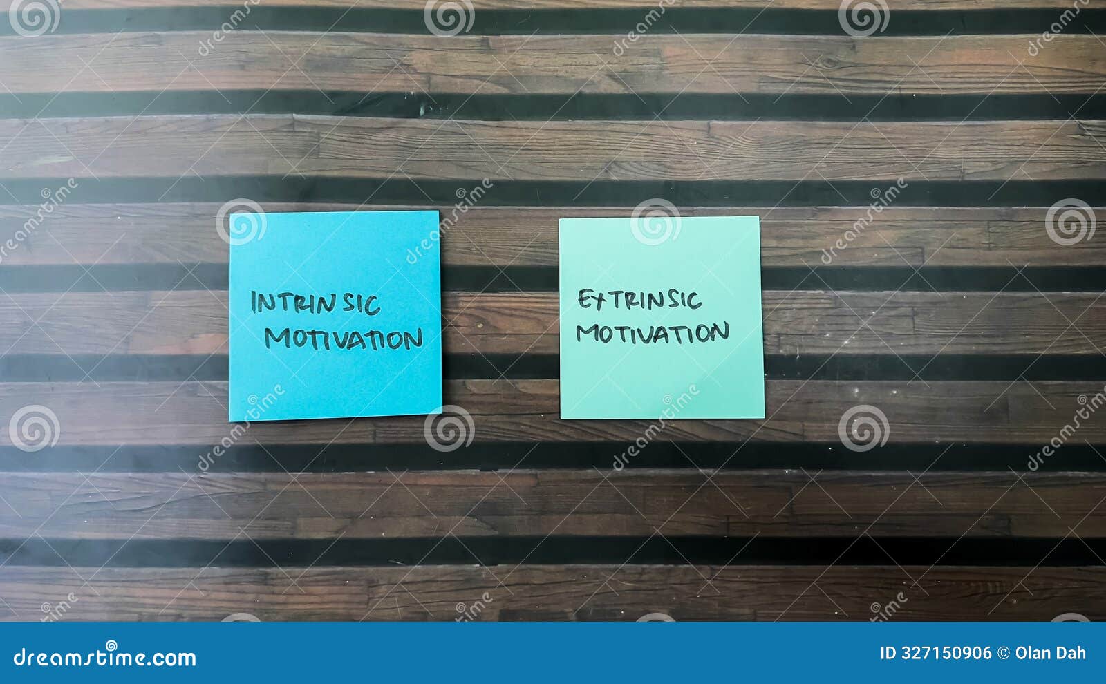 Concept of Intrinsic Motivation or Extrinsic Motivation Write on Sticky ...
