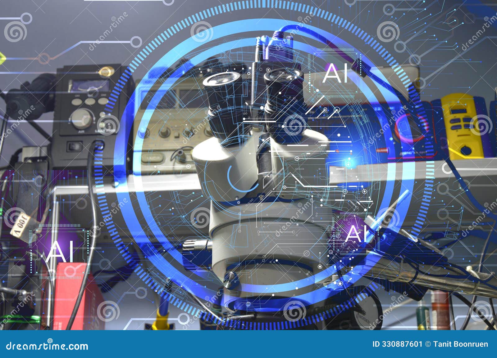 Concept of Invention and Development Artificial Intelligence Stock ...