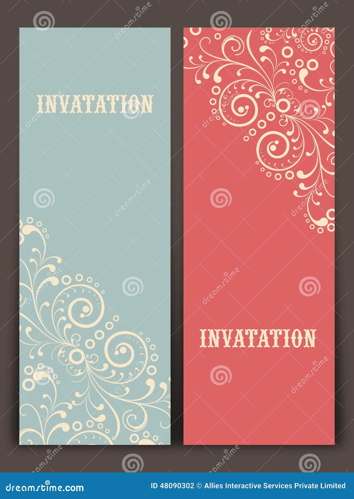 Concept of a Invitation Card Design. Stock Illustration - Illustration ...