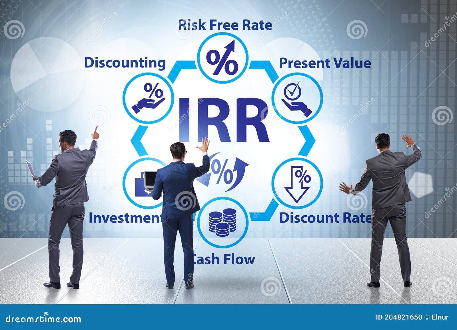 Concept of IRR - Internal Rate of Return Stock Photo - Image of outflow ...