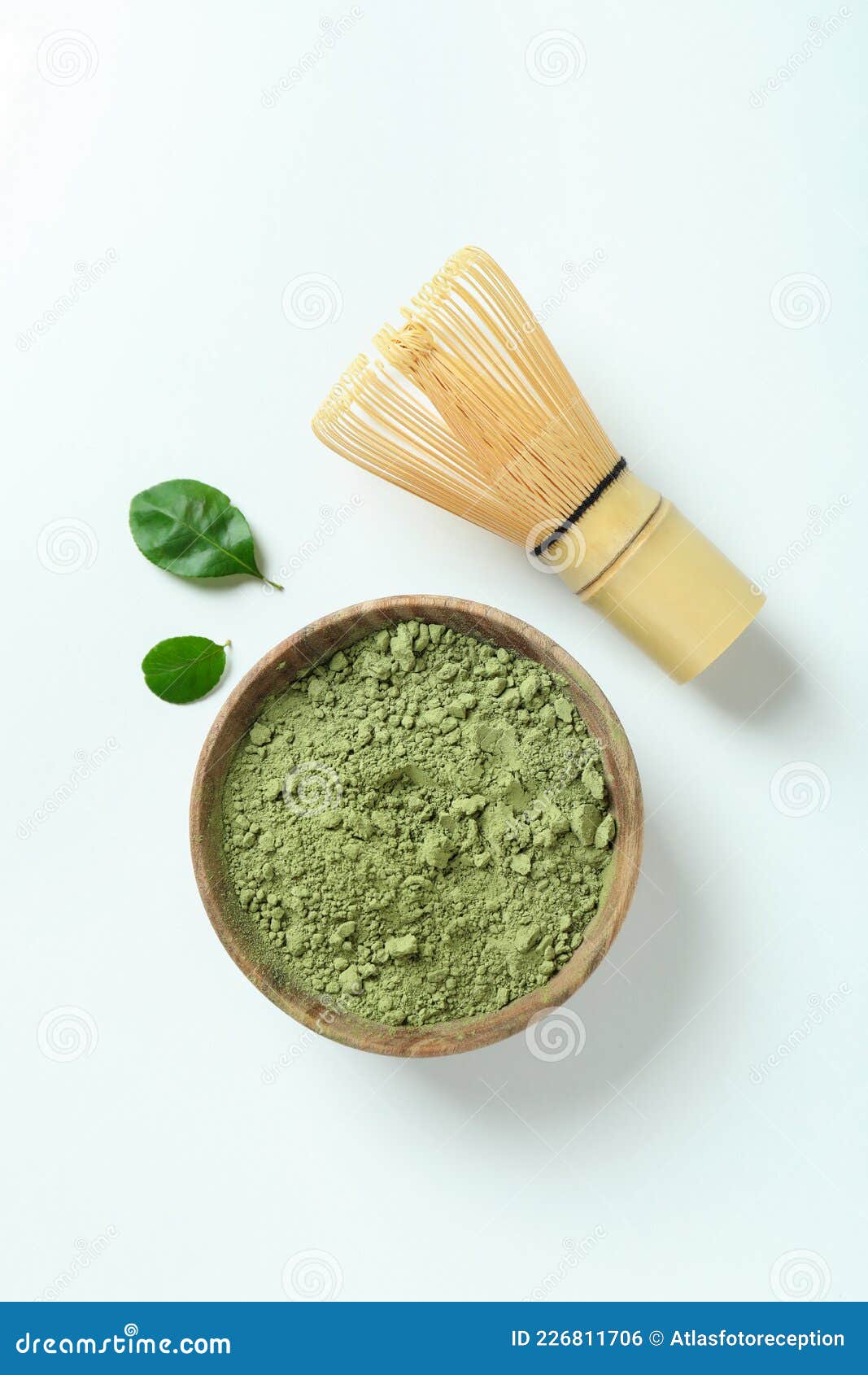 Concept of Japanese Tea with Matcha on White Background Stock Photo ...