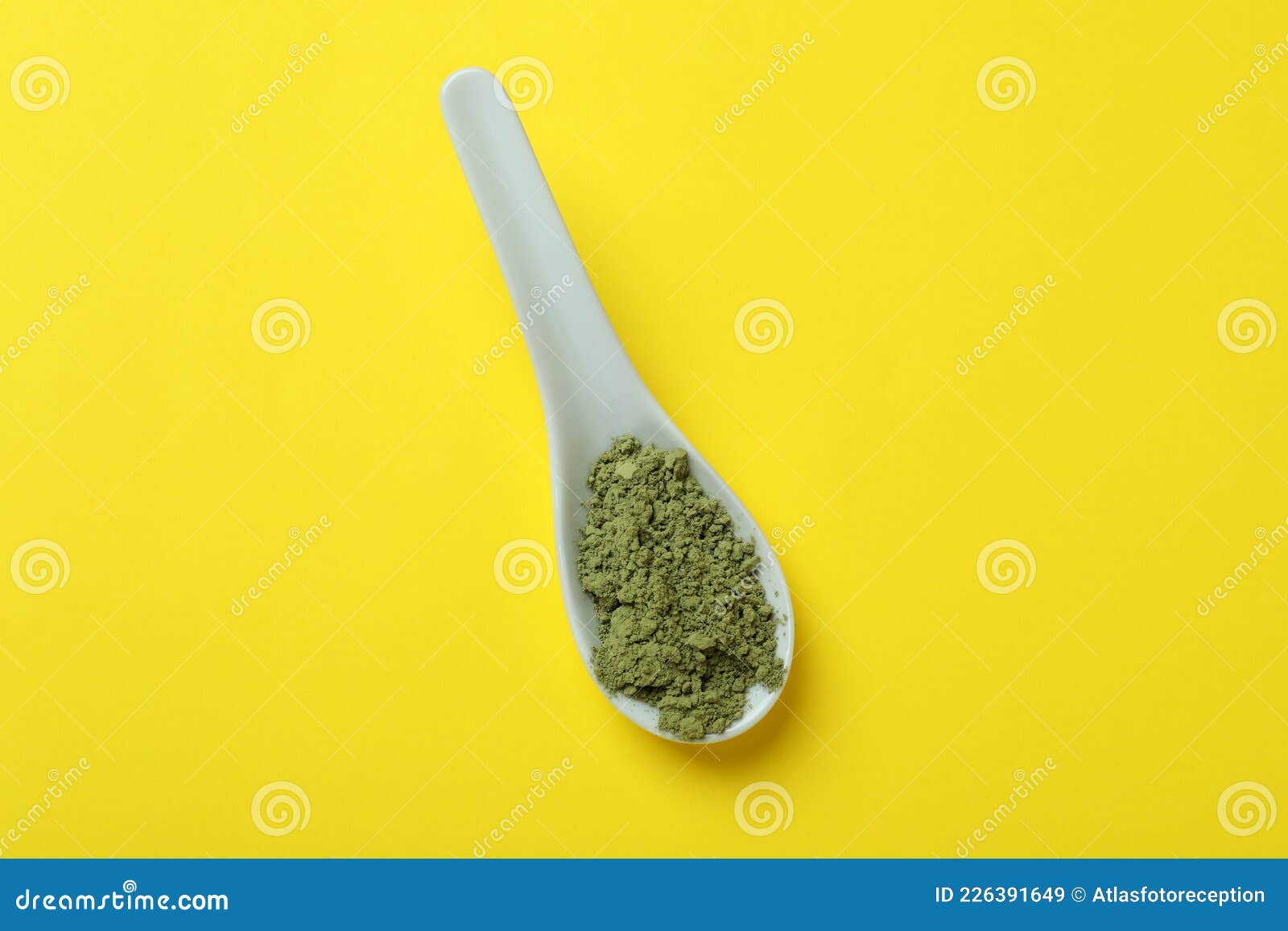 Concept of Japanese Tea with Matcha on Yellow Background Stock Image ...