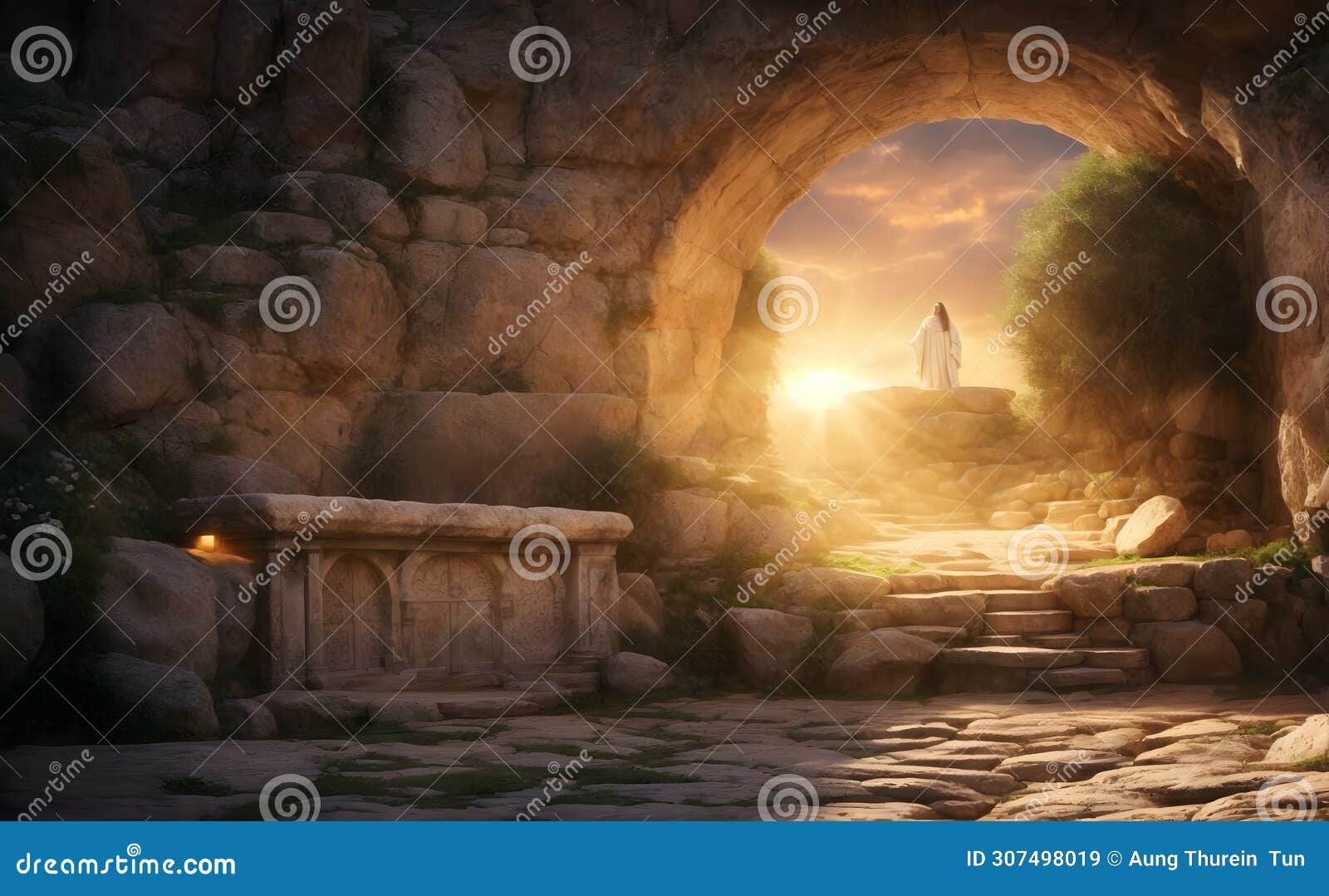 A Concept of the Tomb Jesus Resurrected Stock Image - Image of easter ...