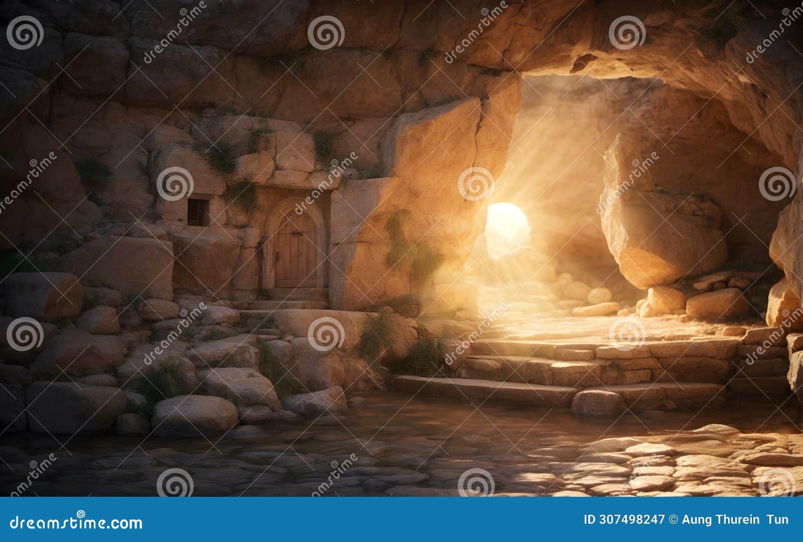A Concept of the Tomb Jesus Resurrected Stock Image - Image of ...