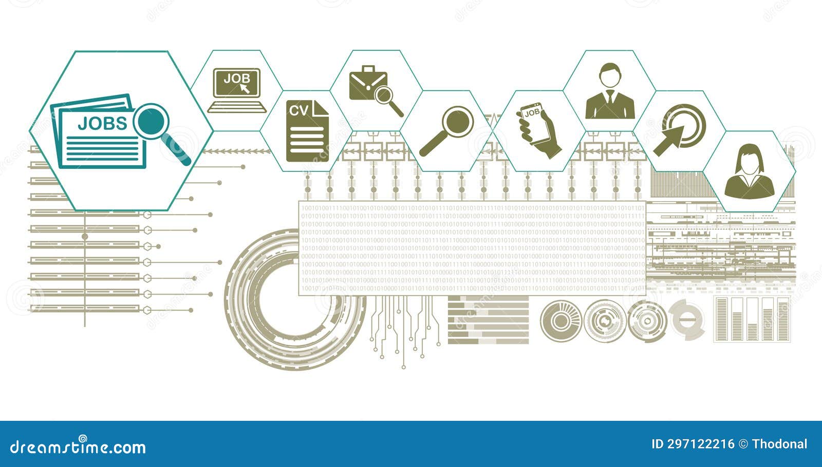Concept of job search stock illustration. Illustration of agency ...