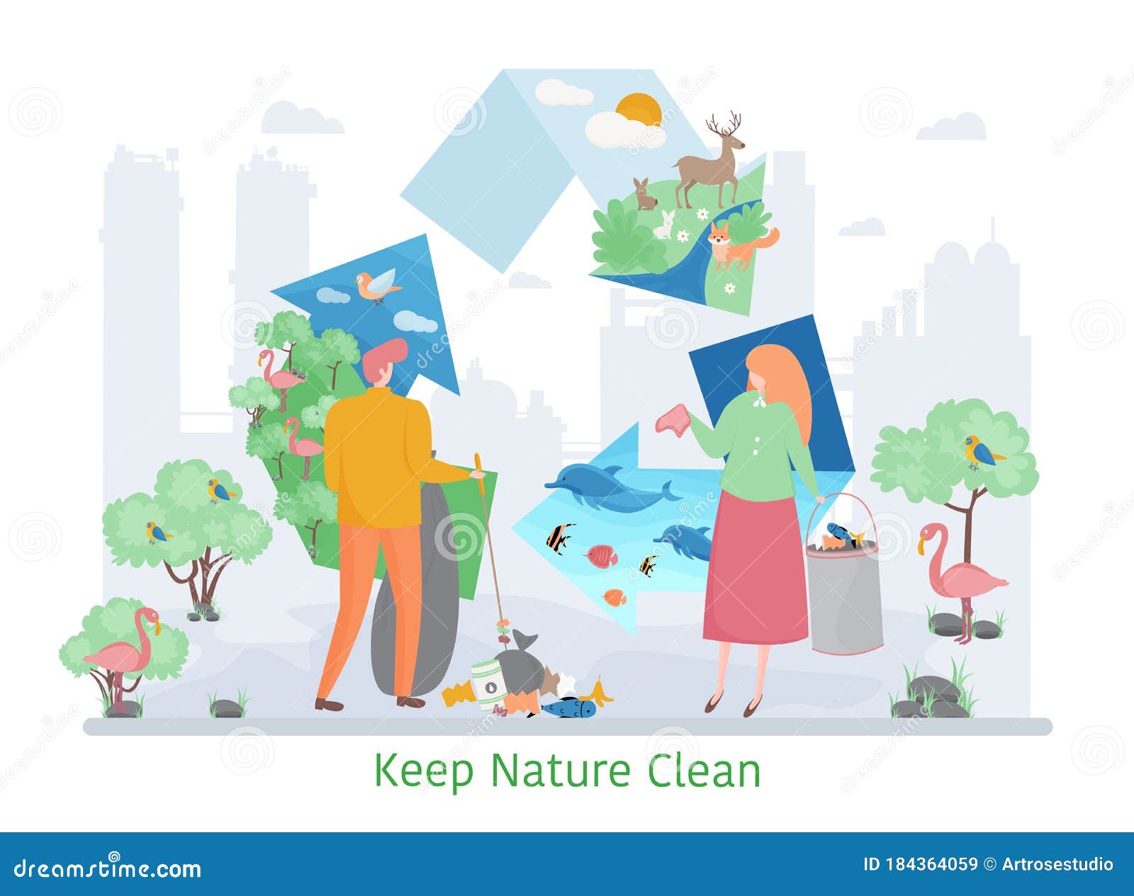 Concept of Keep Nature Clean Stock Vector - Illustration of concept ...