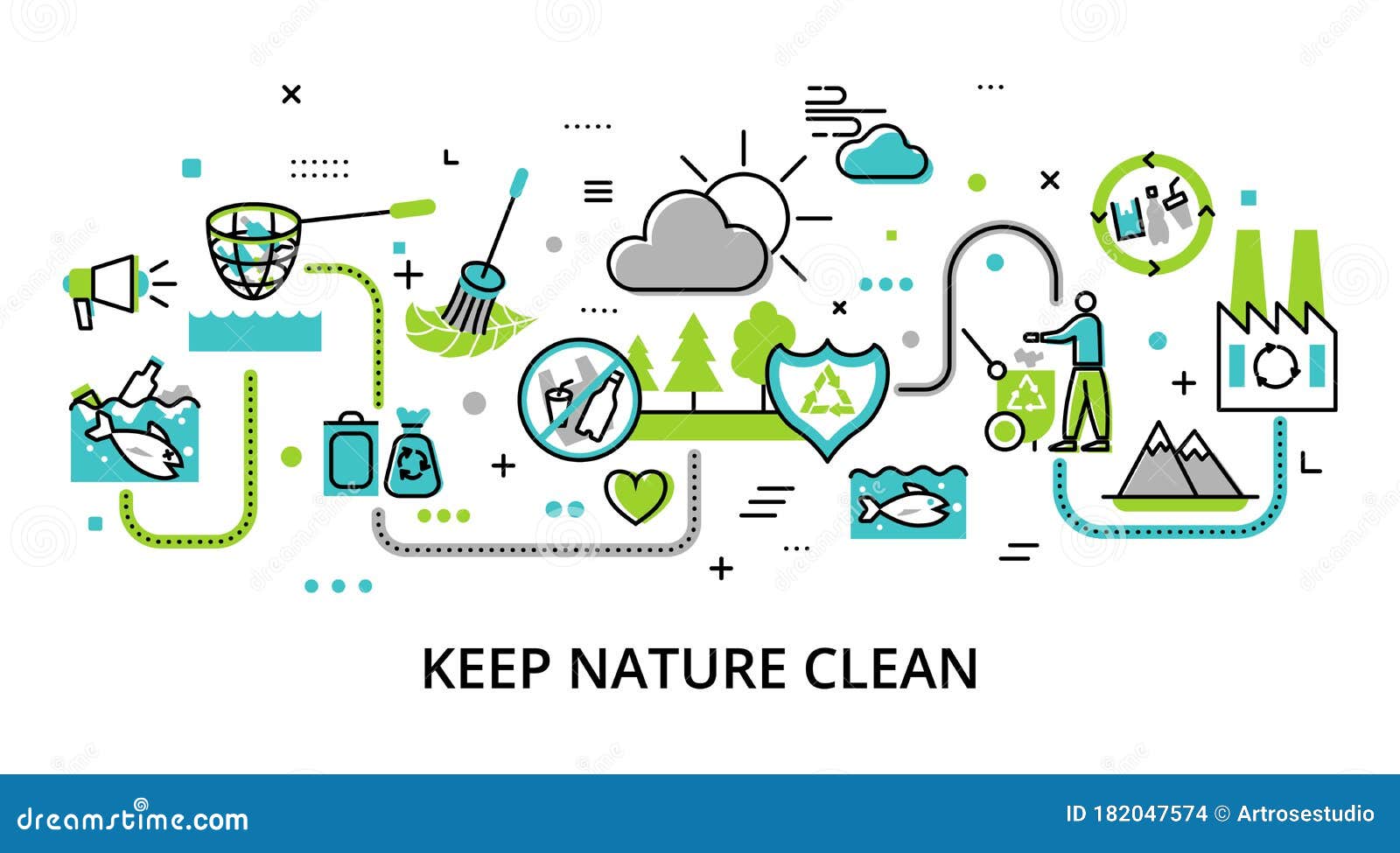 Concept of Keep Nature Clean, Website Template Stock Vector ...