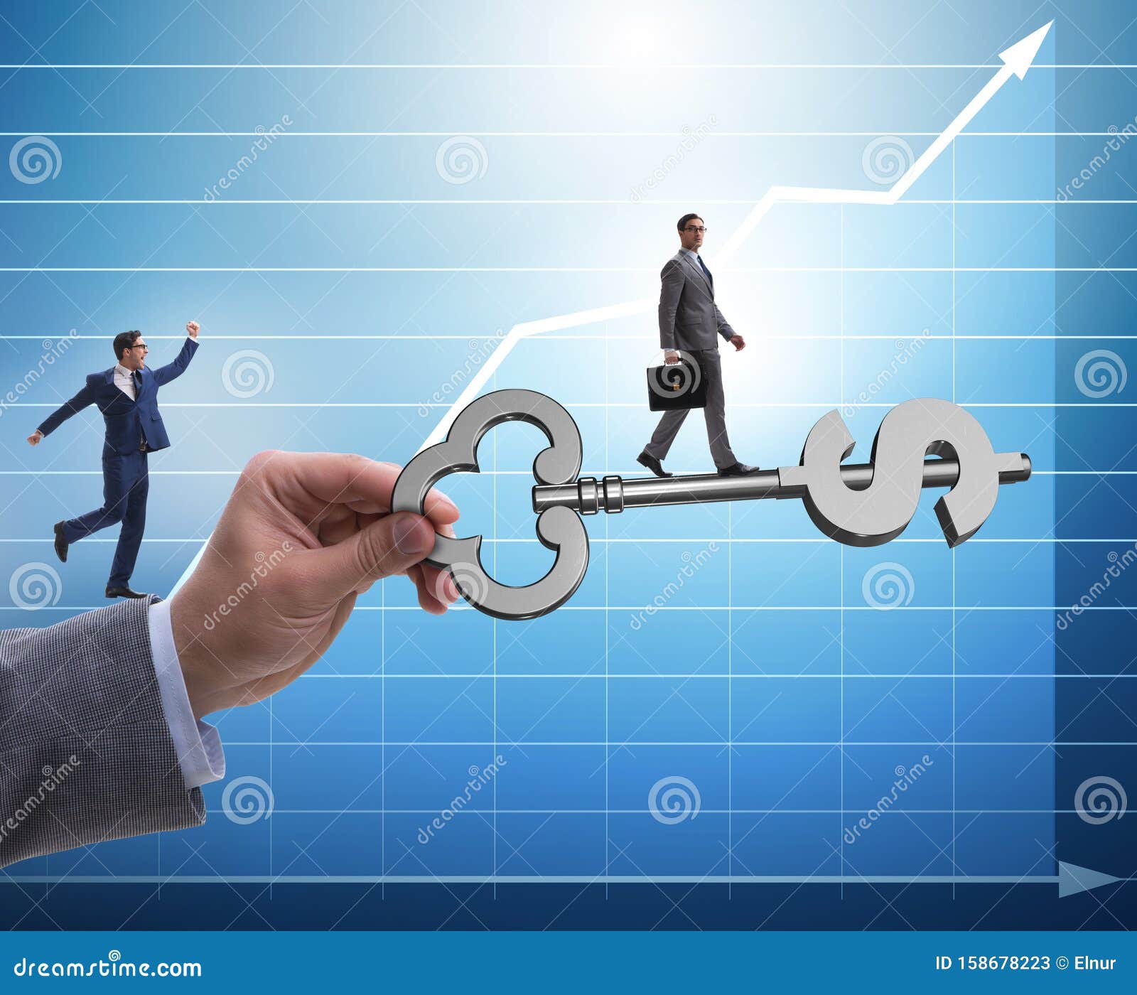 Concept of Key To Financial Success and Prosperity Stock Image - Image ...