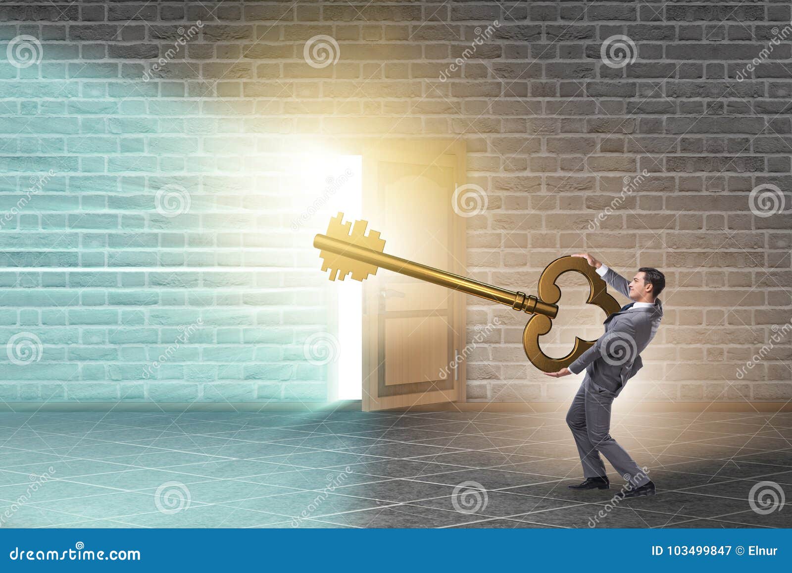 The Concept with Key To Success Illustration Stock Image - Image of ...