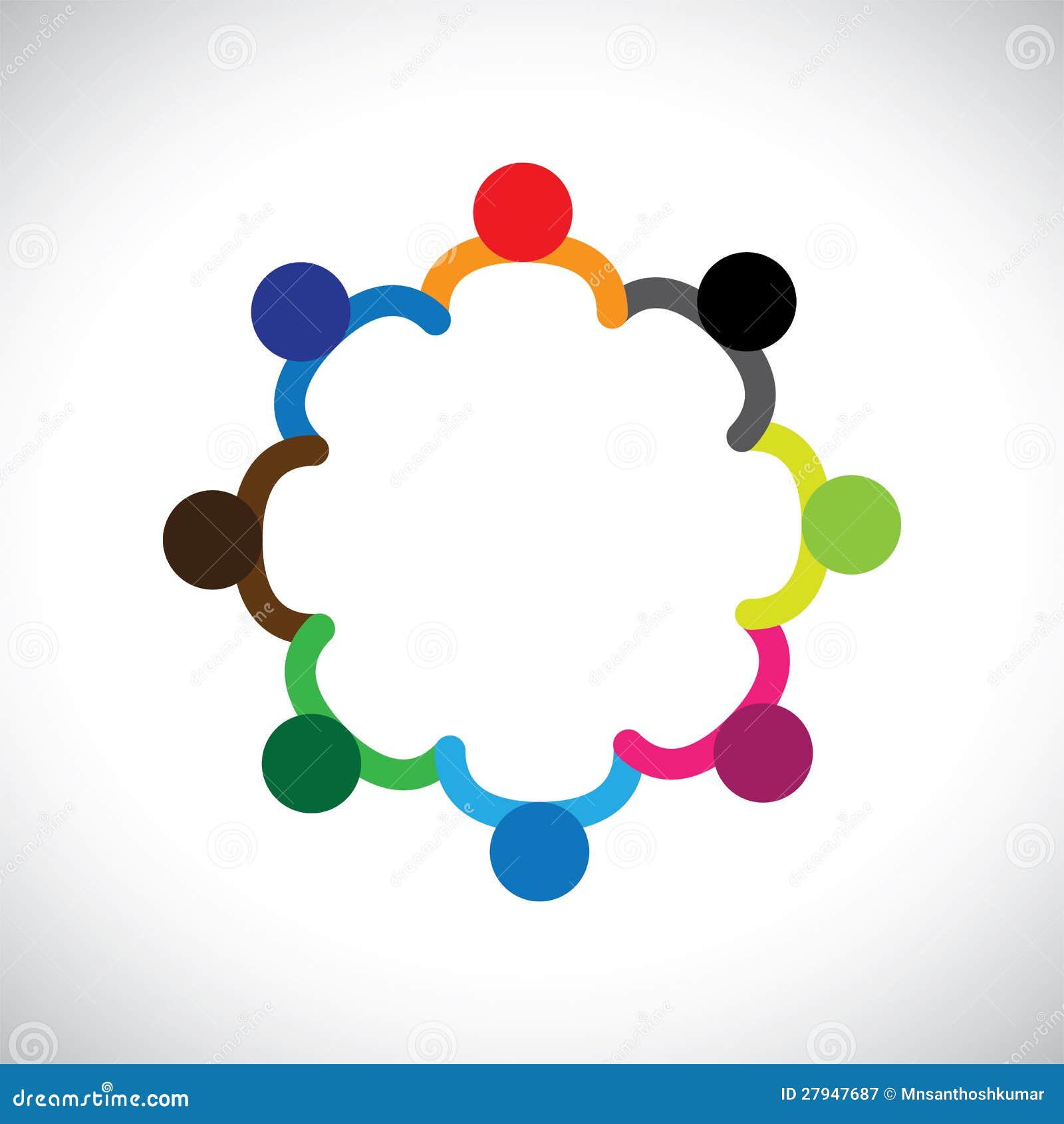 Concept of Kids Playing, Teamwork and Diversity Stock Vector ...