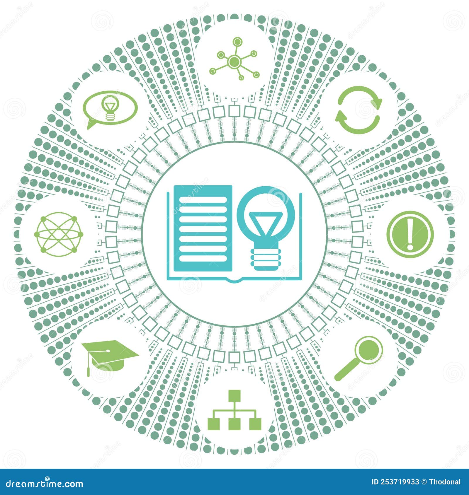 Concept of knowledge stock illustration. Illustration of technology ...